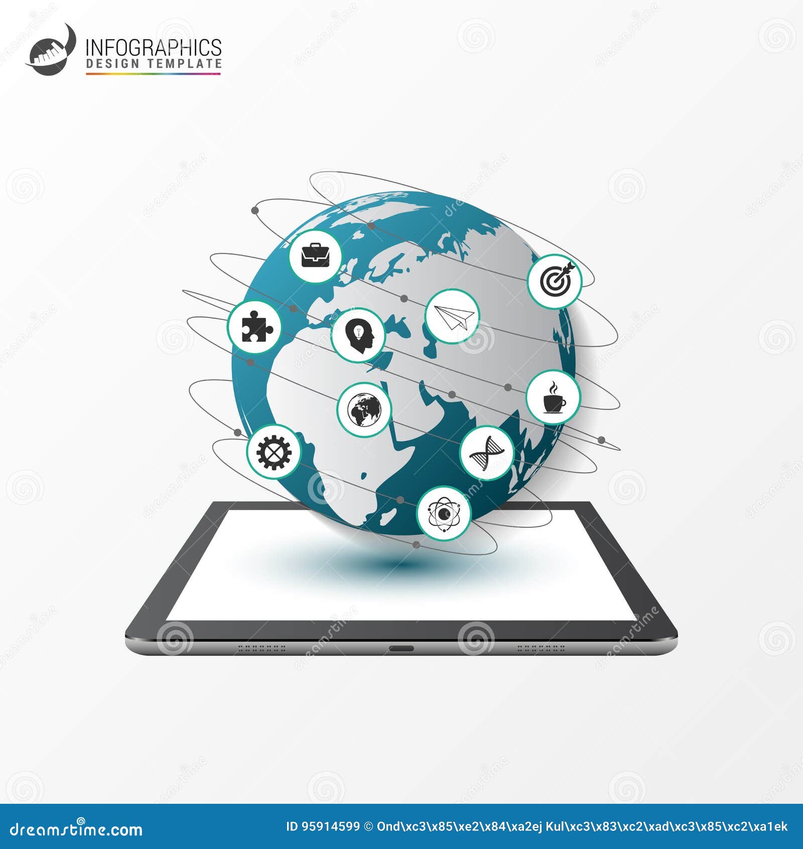 Infographic Network Concept. Modern Business Template Stock Vector ...