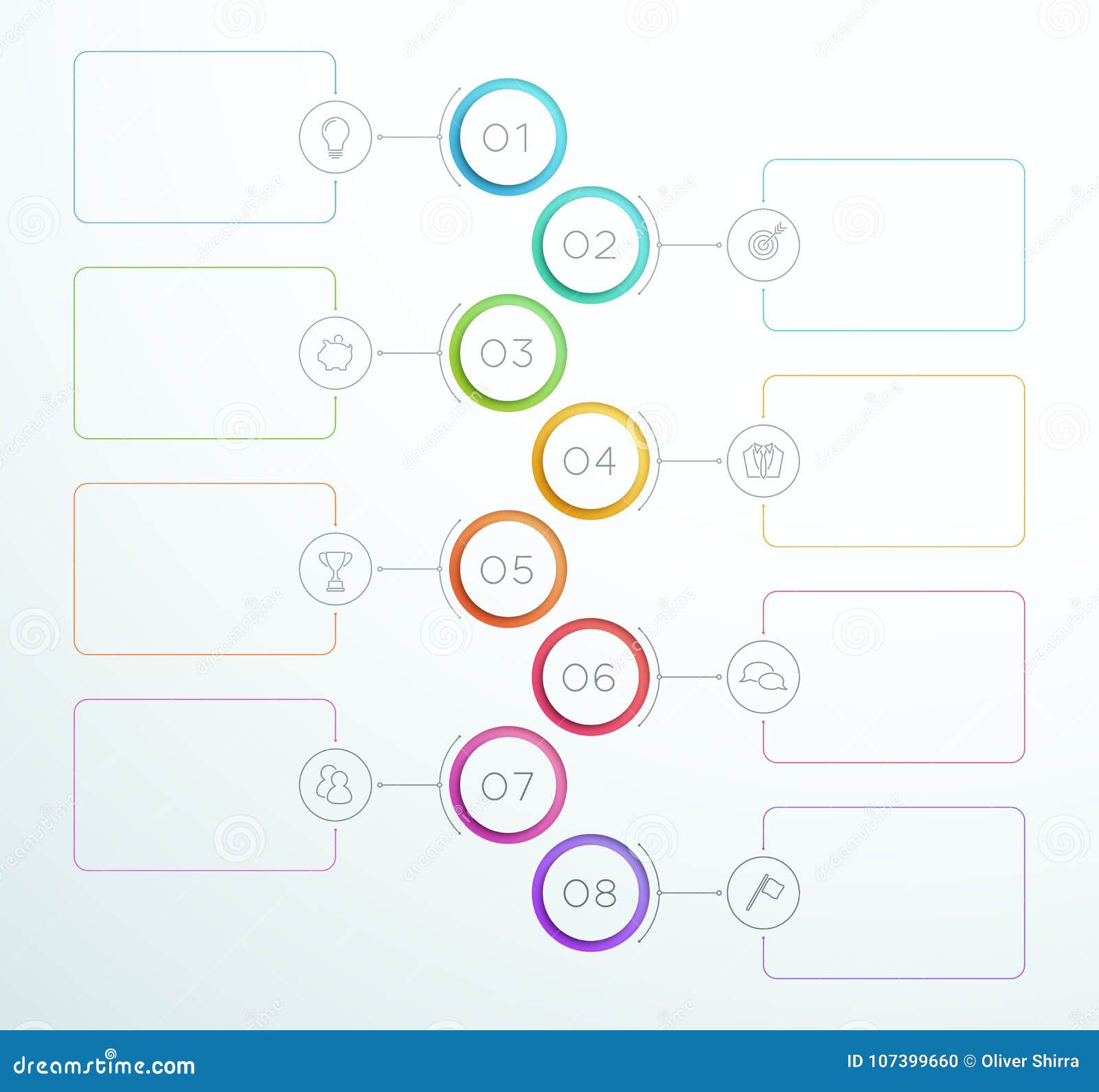 Step By Step Vertical Infographic. Vector 3D Design With 3 Circle Boxes ...