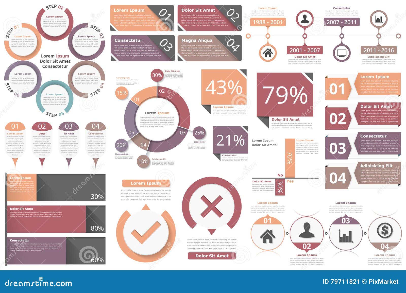 Infographic Objects stock vector. Illustration of design - 79711821