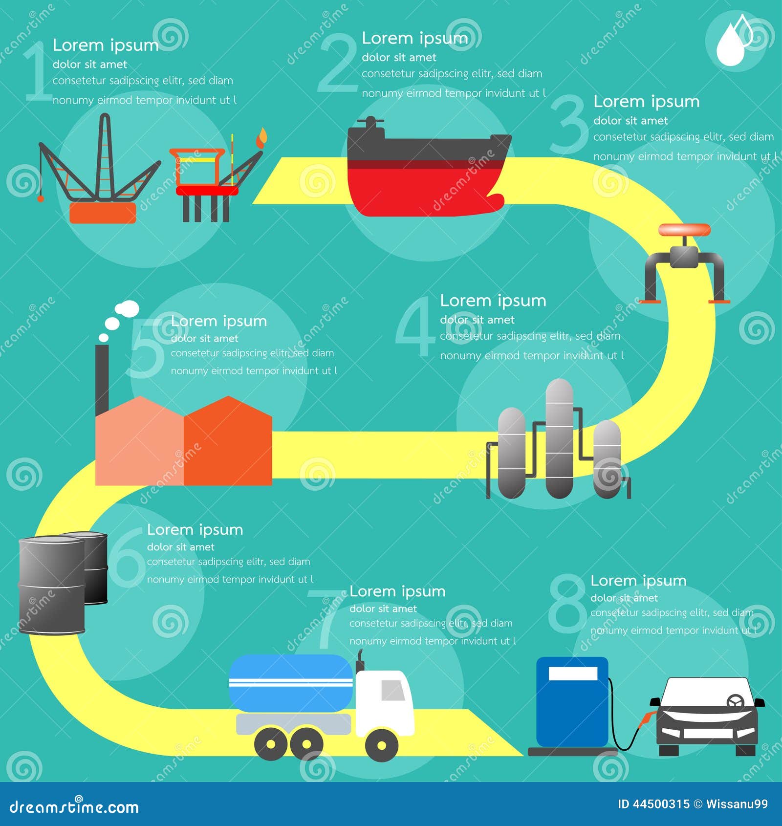 Infographic Oil circuit stock vector. Illustration of business - 44500315