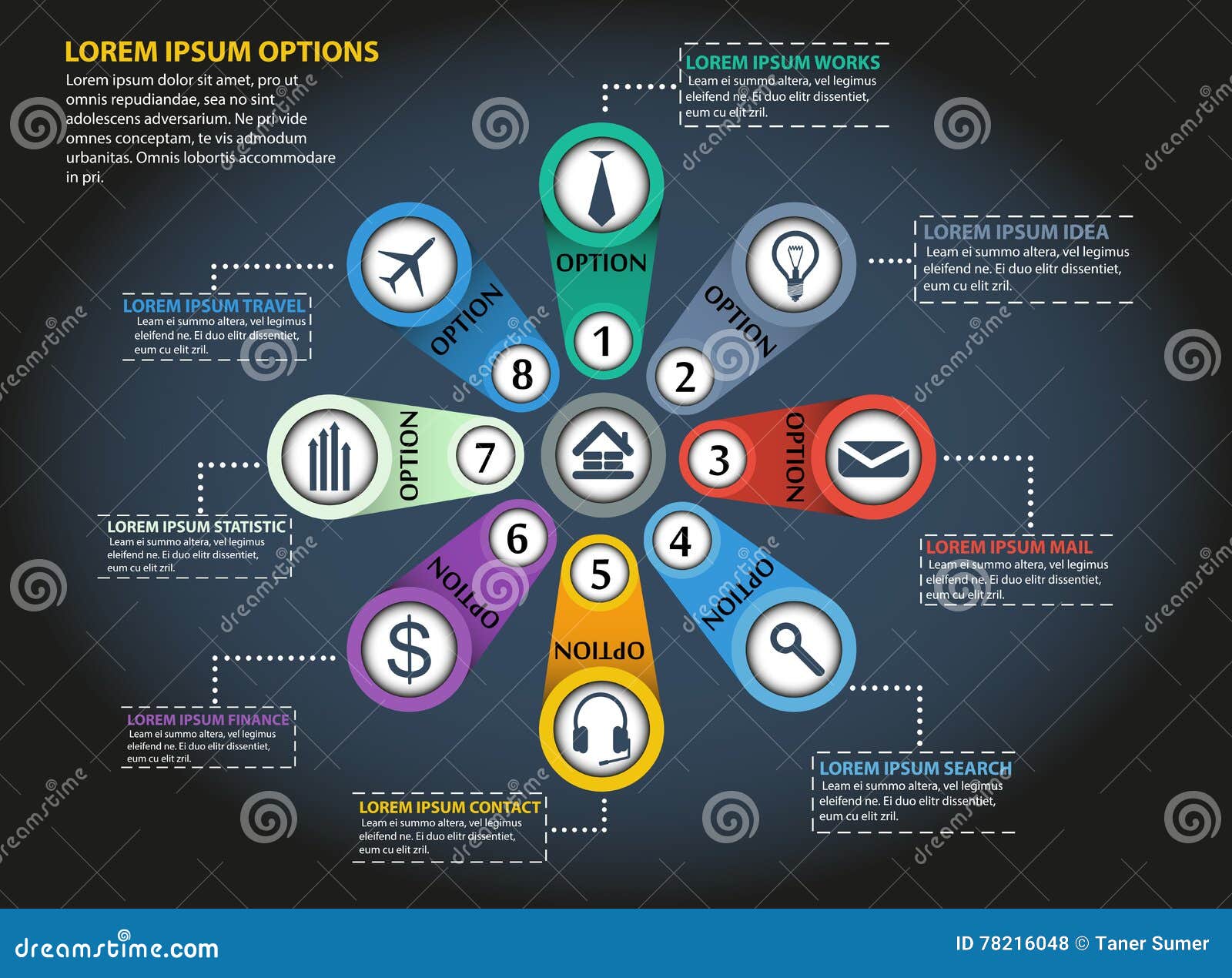 Infographic OPTION Set stock vector. Illustration of idea - 78216048