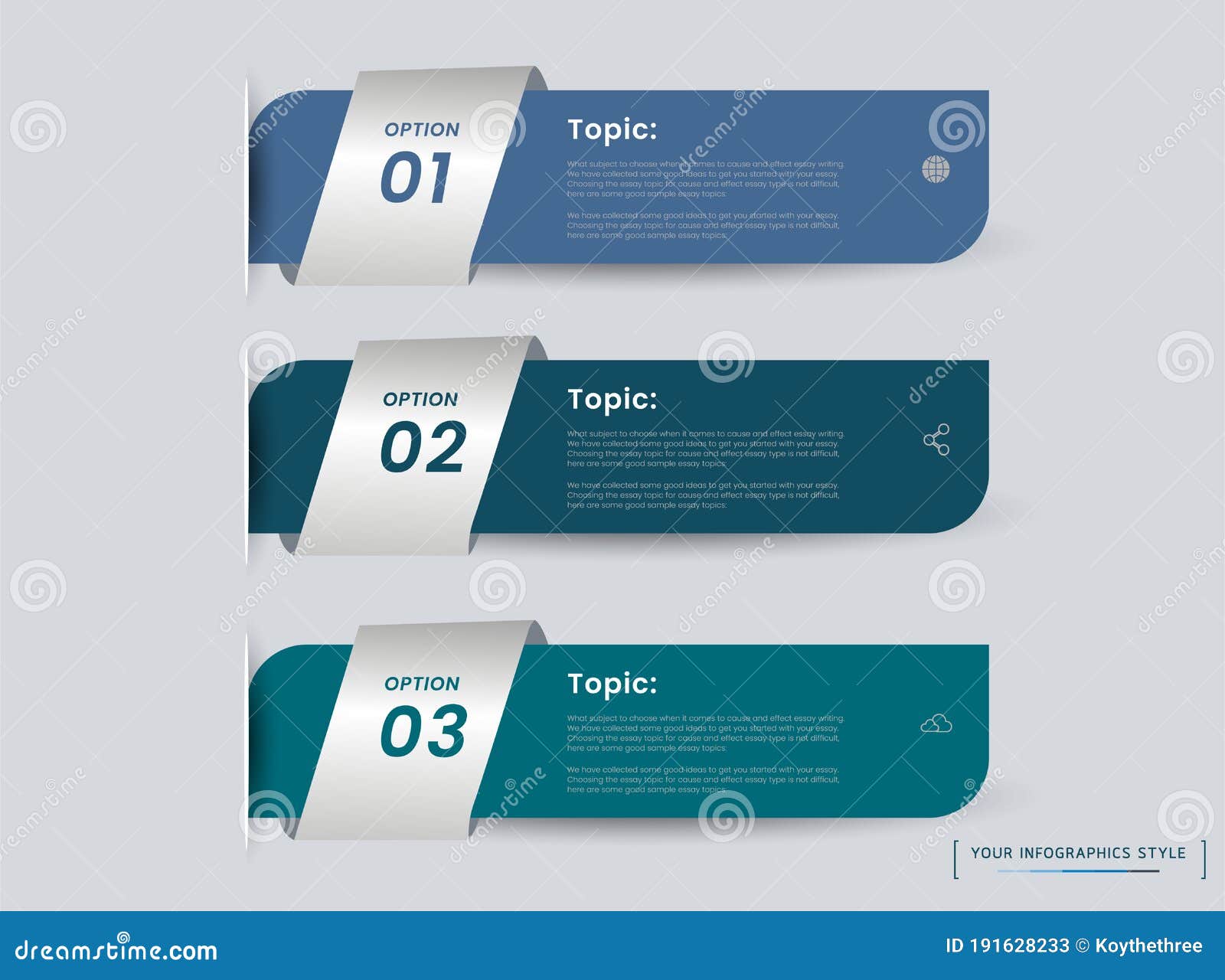 Infographic Options Button Web Design Stock Vector - Illustration of ...