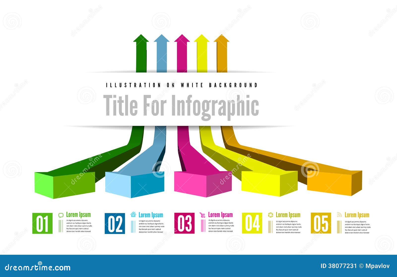 Infographic Options with Color Arrow Stock Vector - Illustration of ...