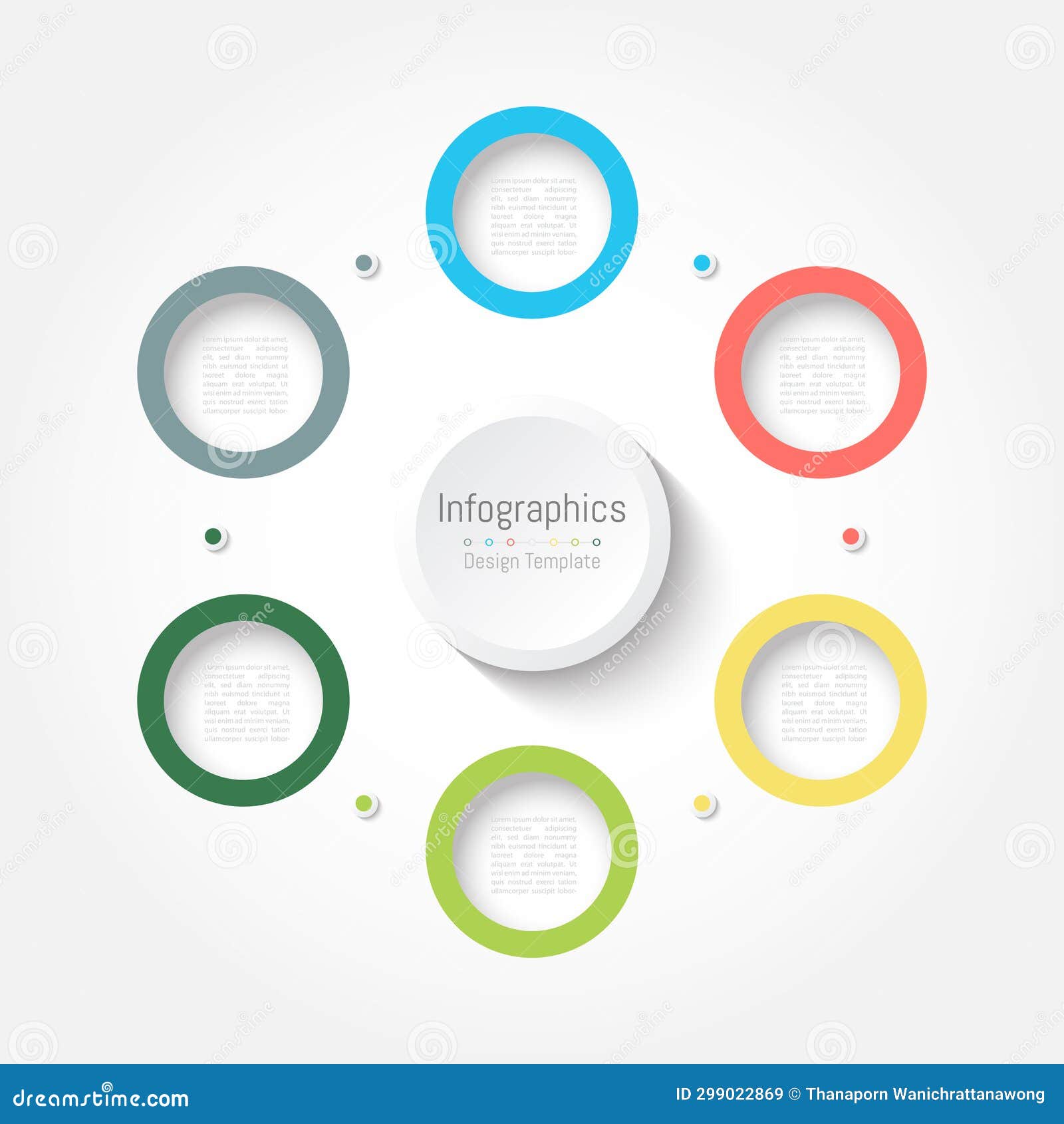 Infographic 6 Options Design Elements for Your Business Data. Vector ...