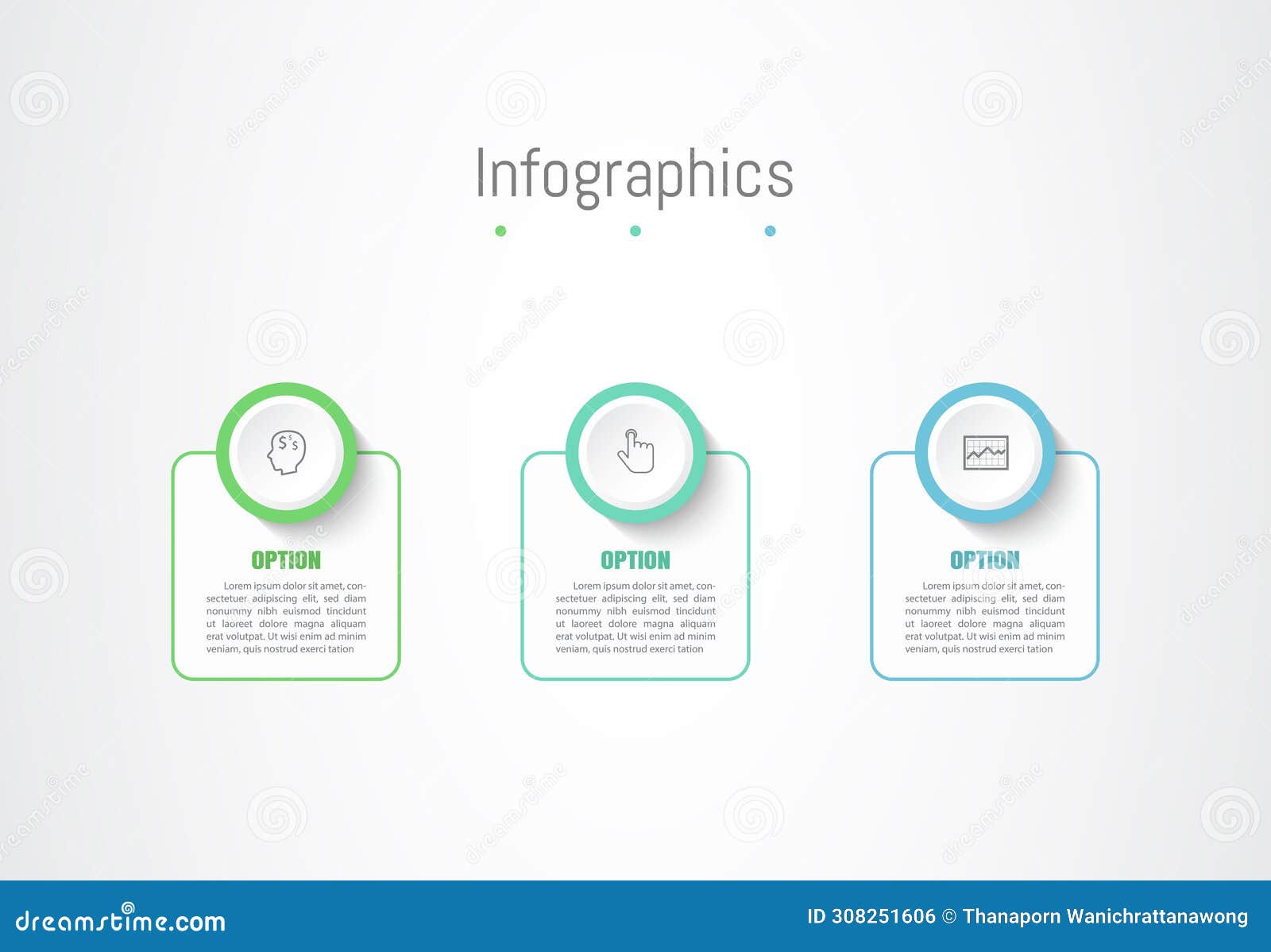 Infographic 3 Options Design Elements for Your Business Data. Vector ...