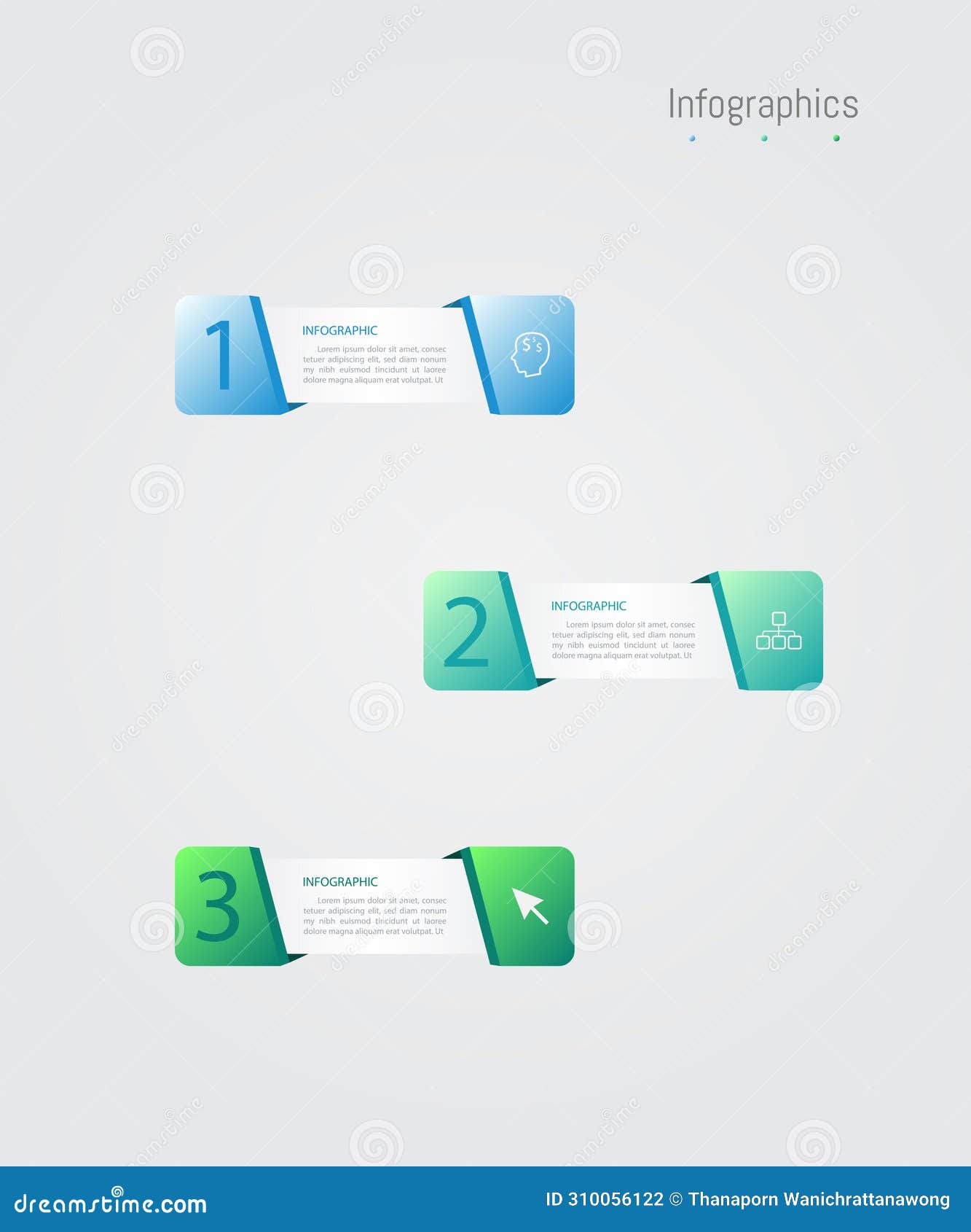 Infographic 3 Options Design Elements for Your Business Data. Vector ...