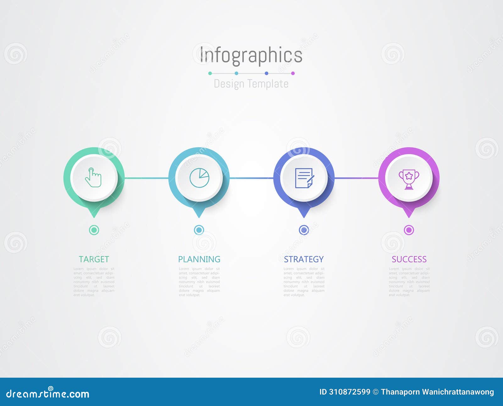 Infographic 4 Options Design Elements for Your Business Data. Vector ...