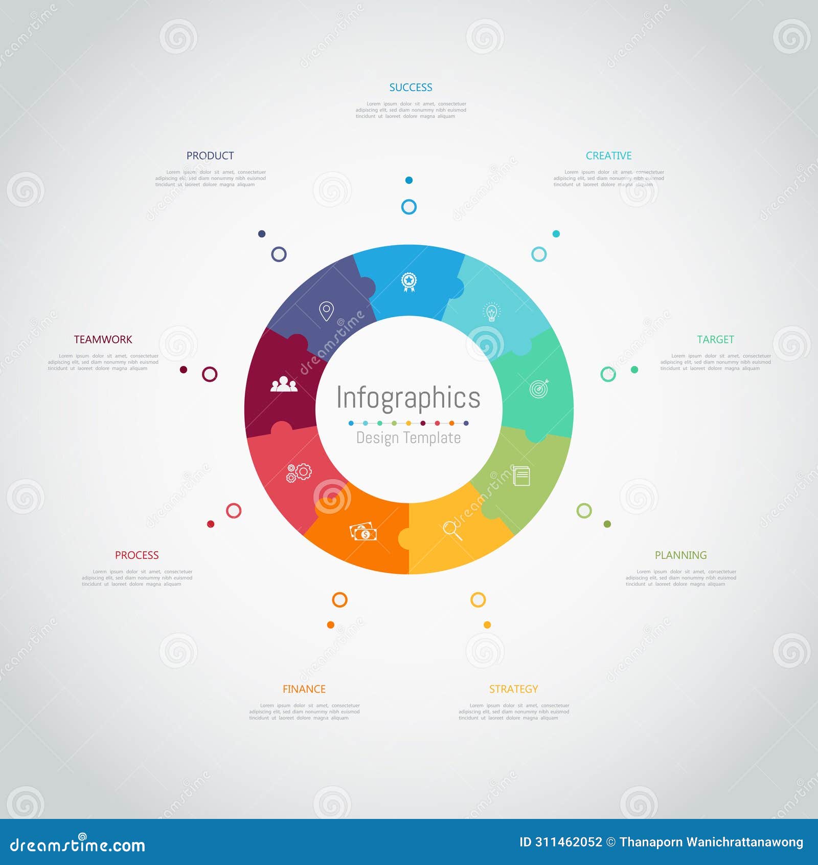 Infographic 9 Options Design Elements for Your Business Data. Vector ...