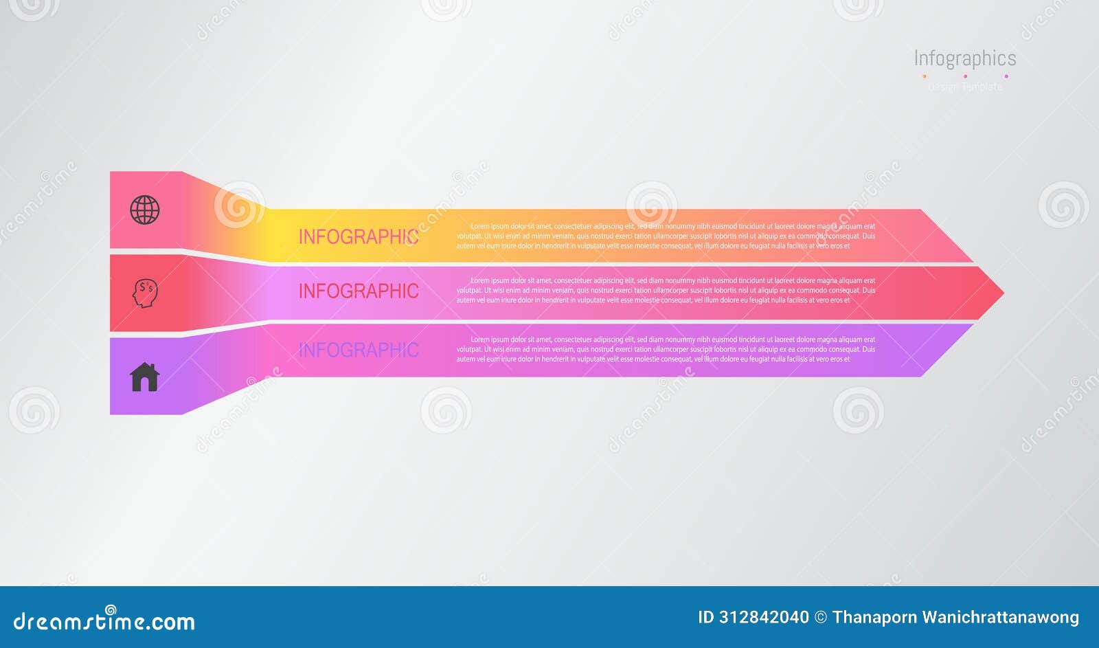 Infographic 3 Options Design Elements for Your Business Data. Vector ...