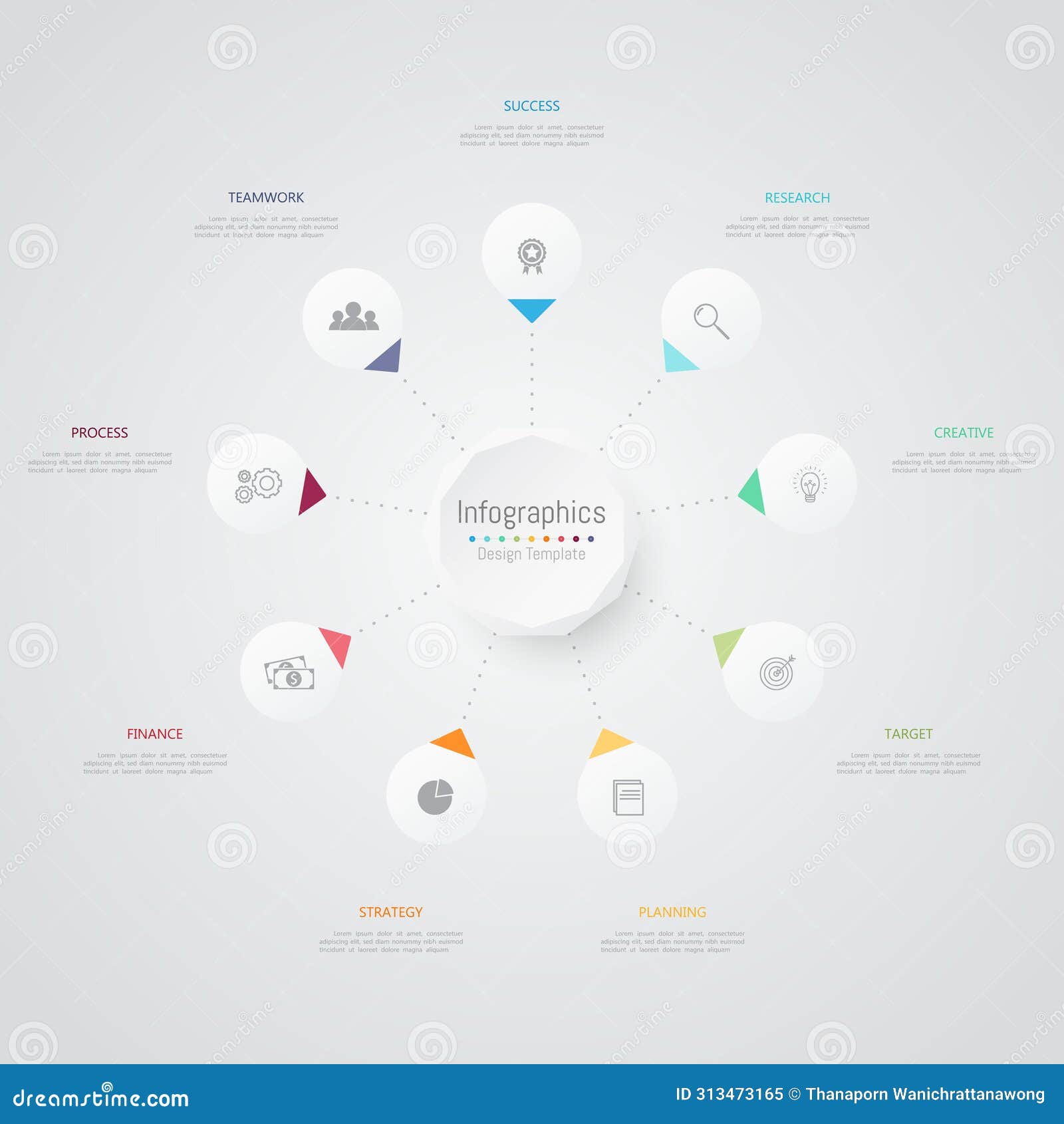 Infographic 9 Options Design Elements for Your Business Data. Vector ...