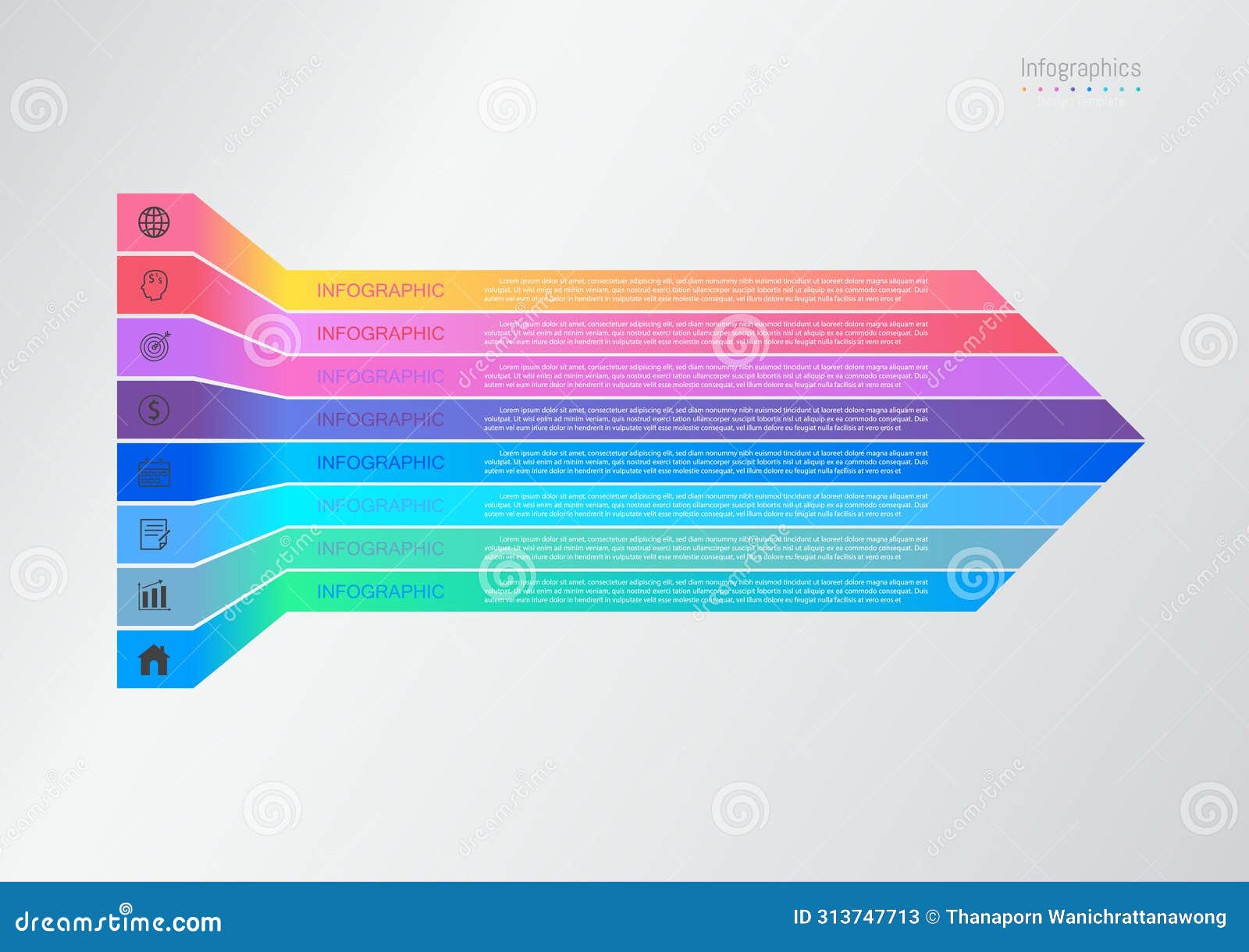 Infographic 8 Options Design Elements for Your Business Data. Vector ...