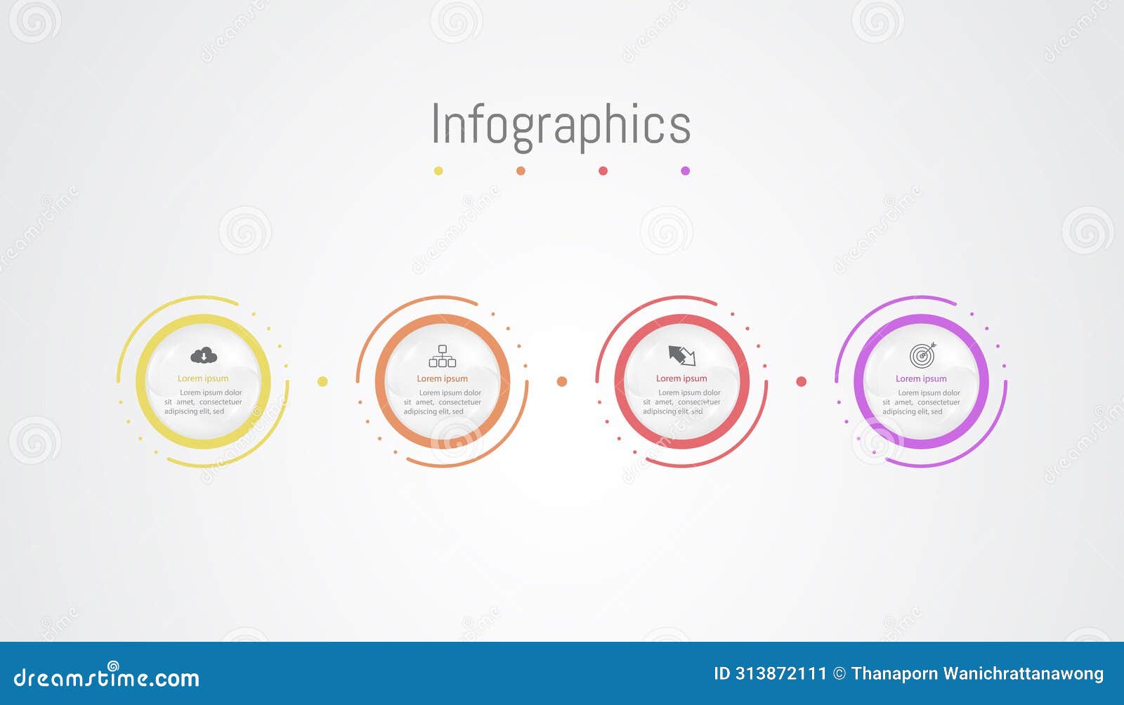 Infographic 4 Options Design Elements for Your Business Data. Vector ...