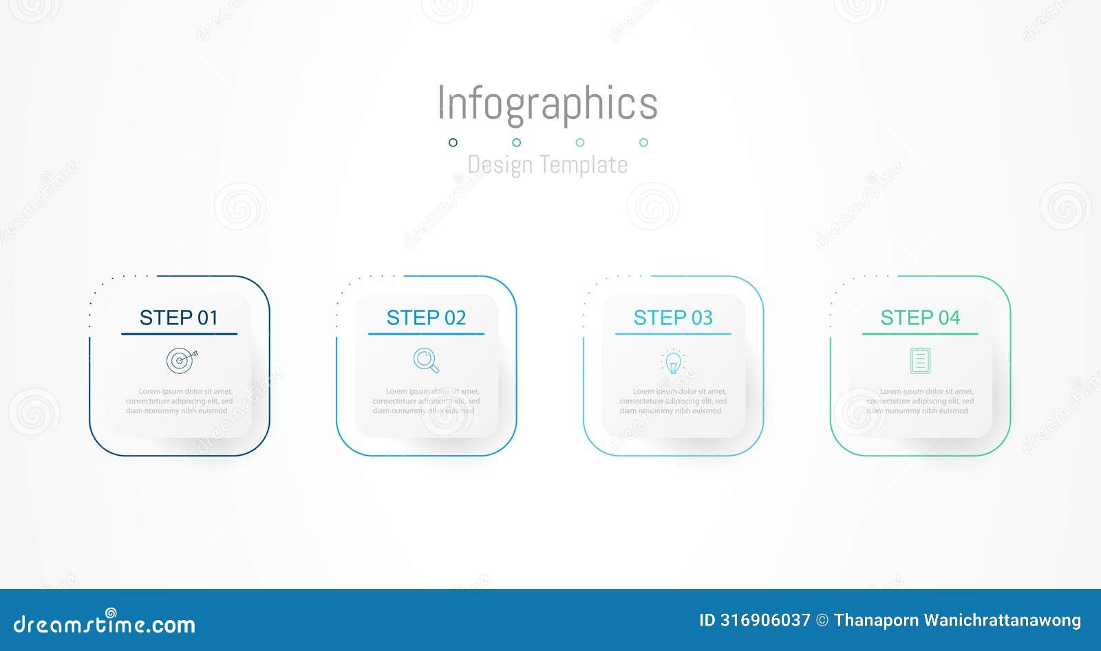 Infographic 4 Options Design Elements for Your Business Data. Vector ...
