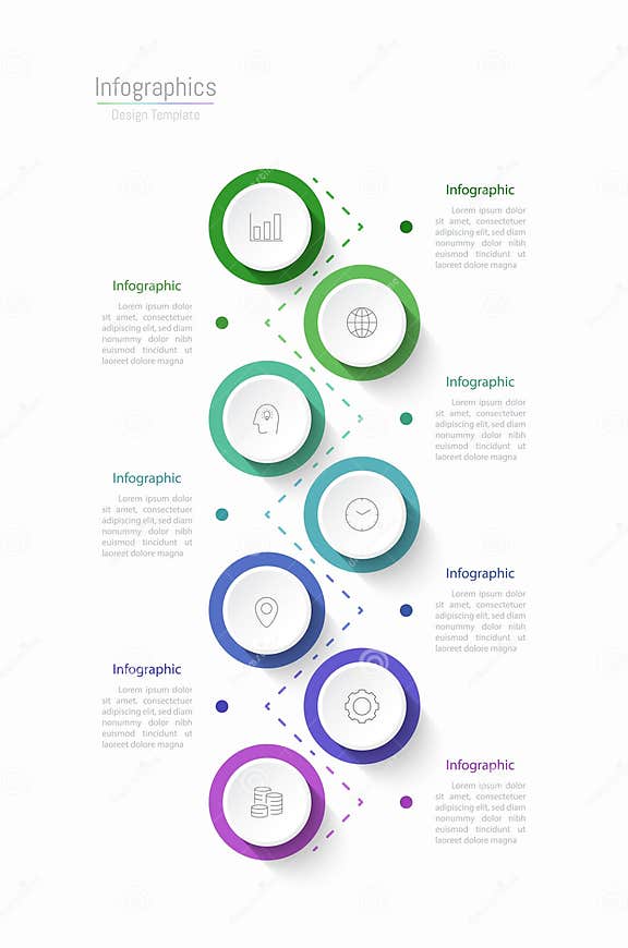 Infographic 7 Options Design Elements for Your Business Data. Vector ...
