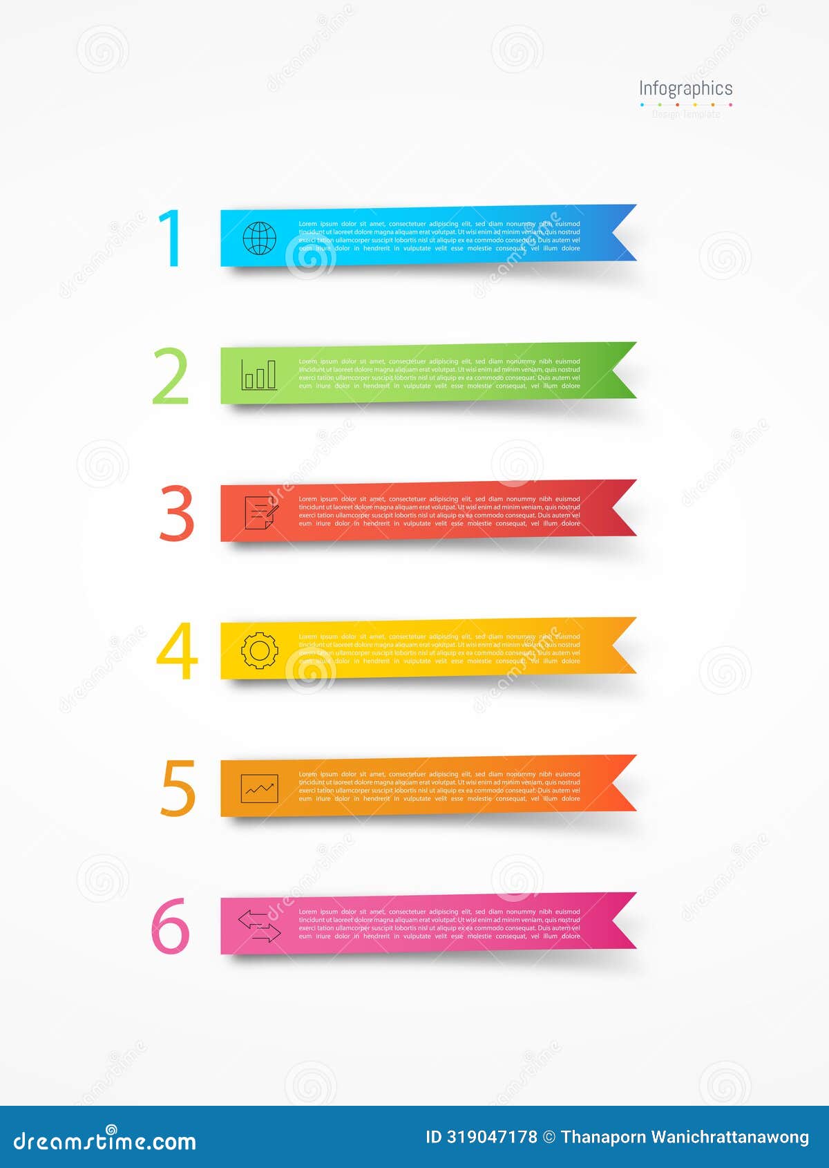 Infographic 6 Options Design Elements for Your Business Data. Vector ...