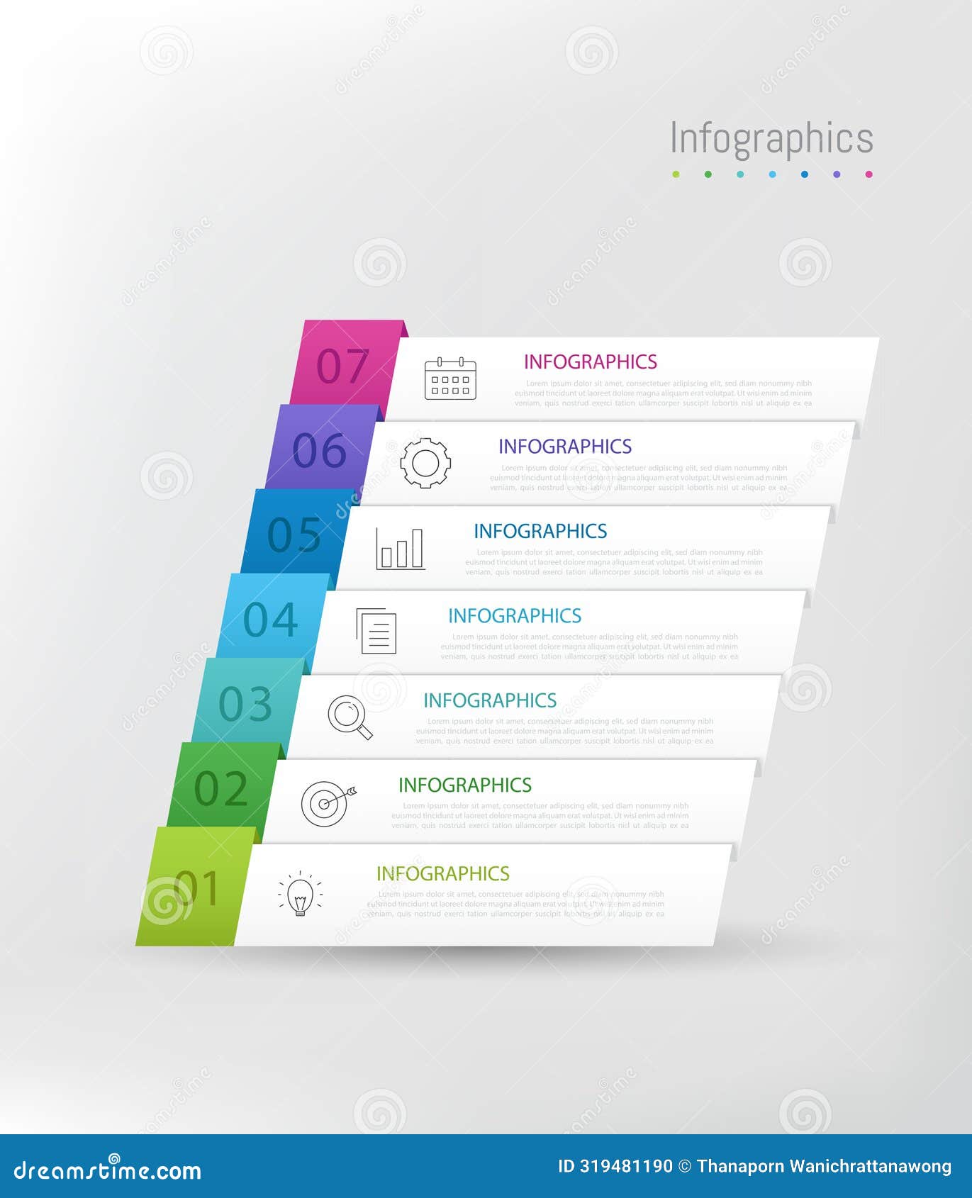Infographic 7 Options Design Elements for Your Business Data. Vector ...