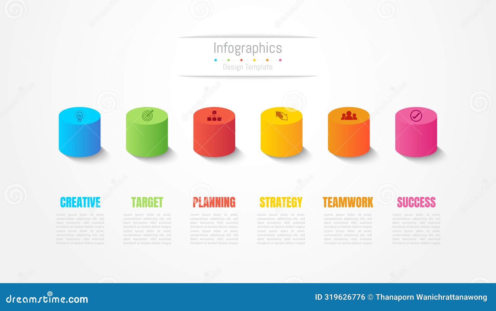 Infographic 6 Options Design Elements for Your Business Data. Vector ...