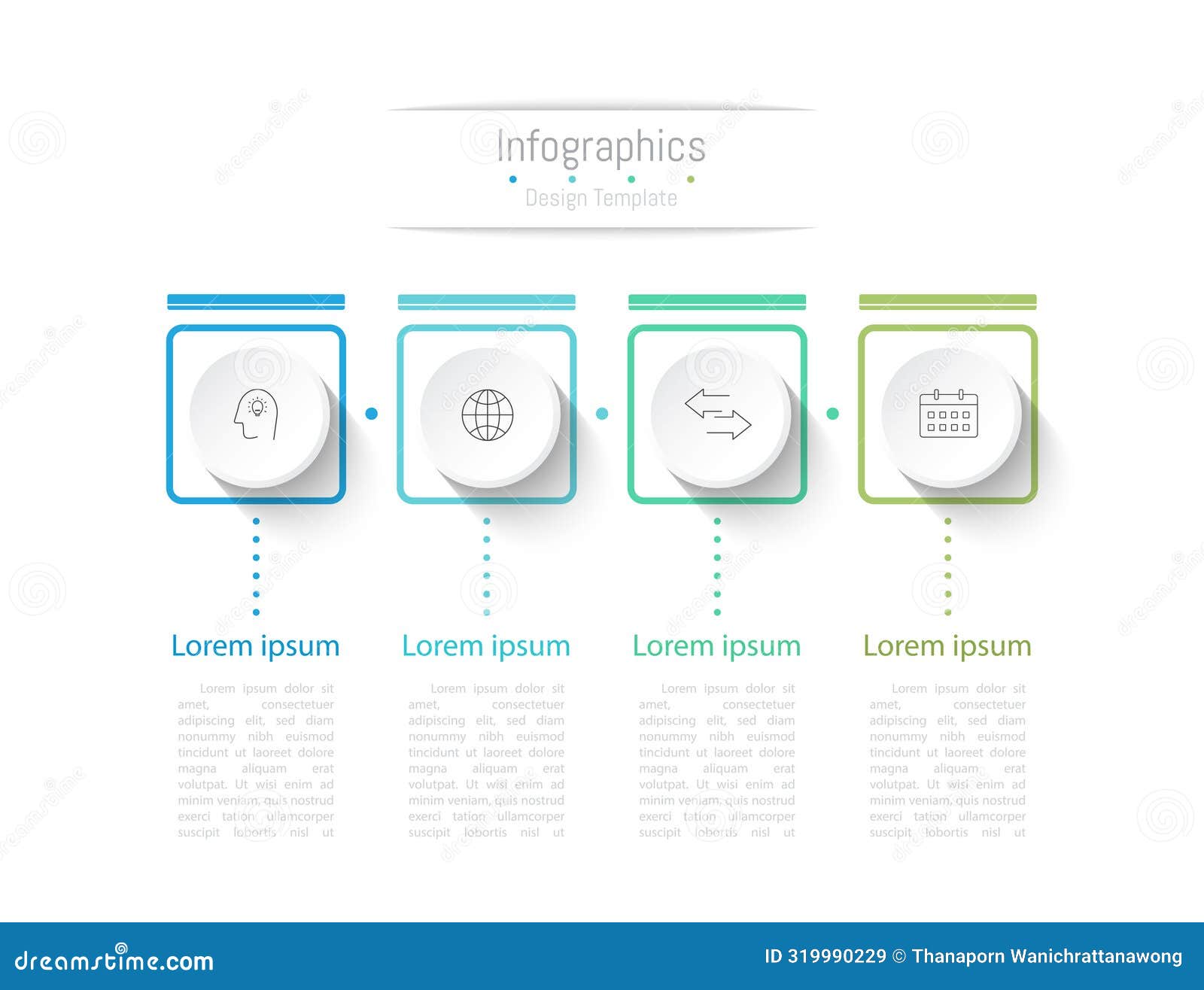 Infographic 4 Options Design Elements for Your Business Data. Vector ...