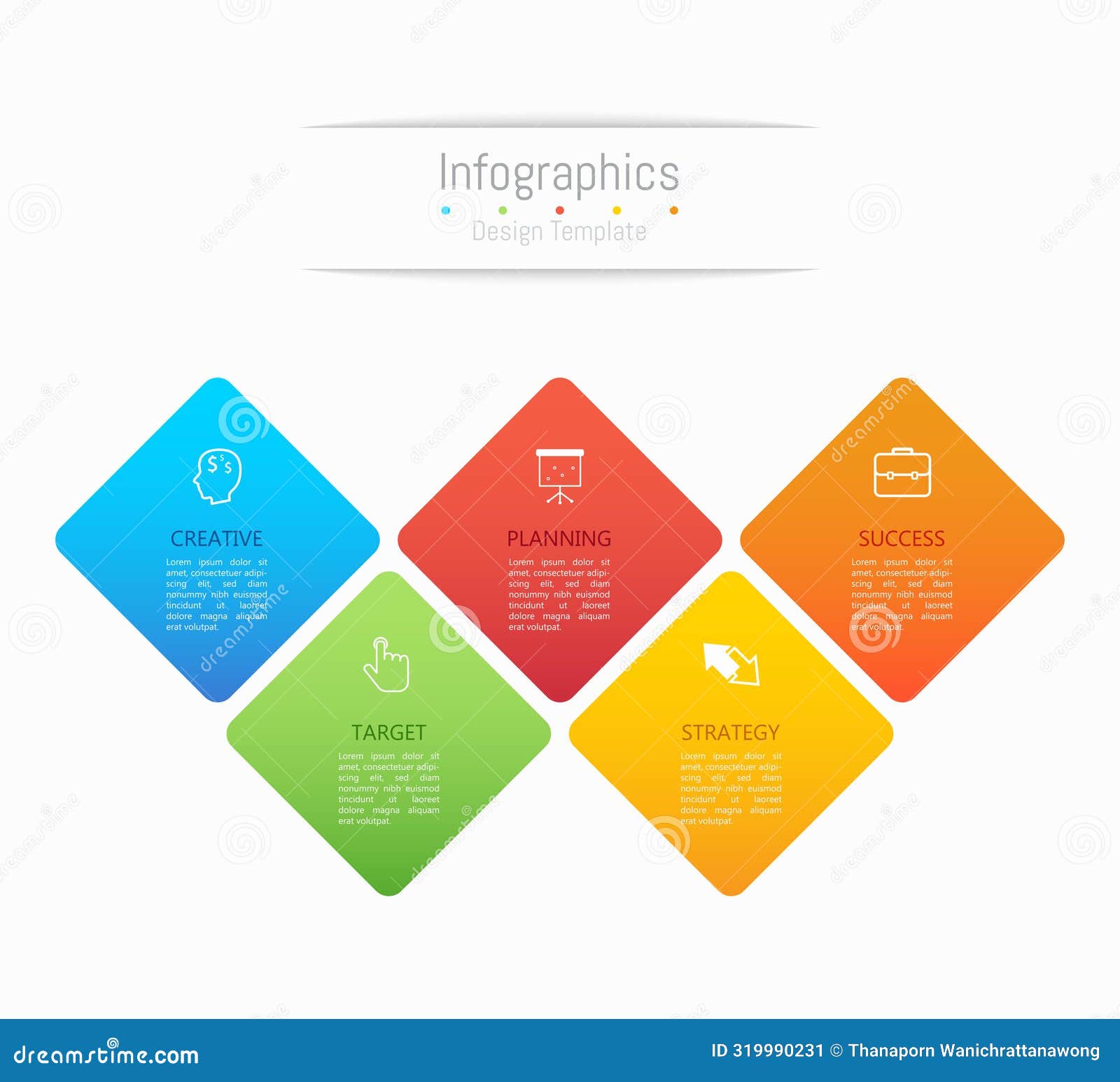Infographic 5 Options Design Elements for Your Business Data. Vector ...