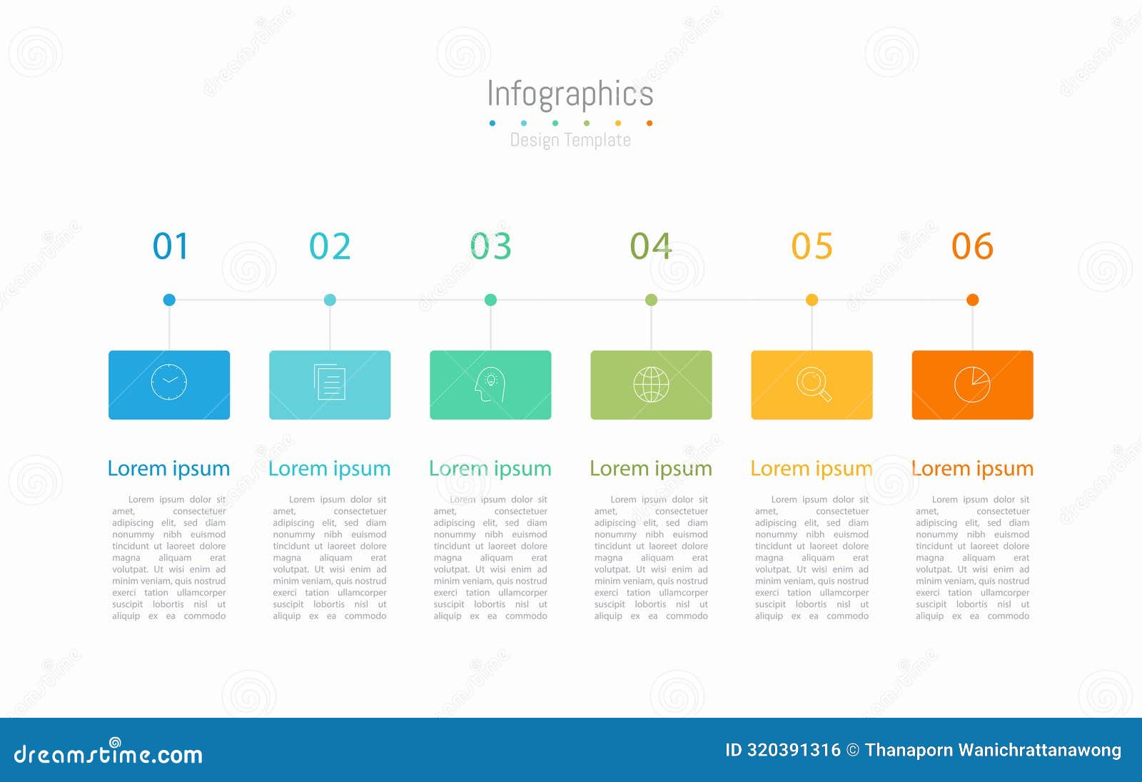 Infographic 6 Options Design Elements for Your Business Data. Vector ...