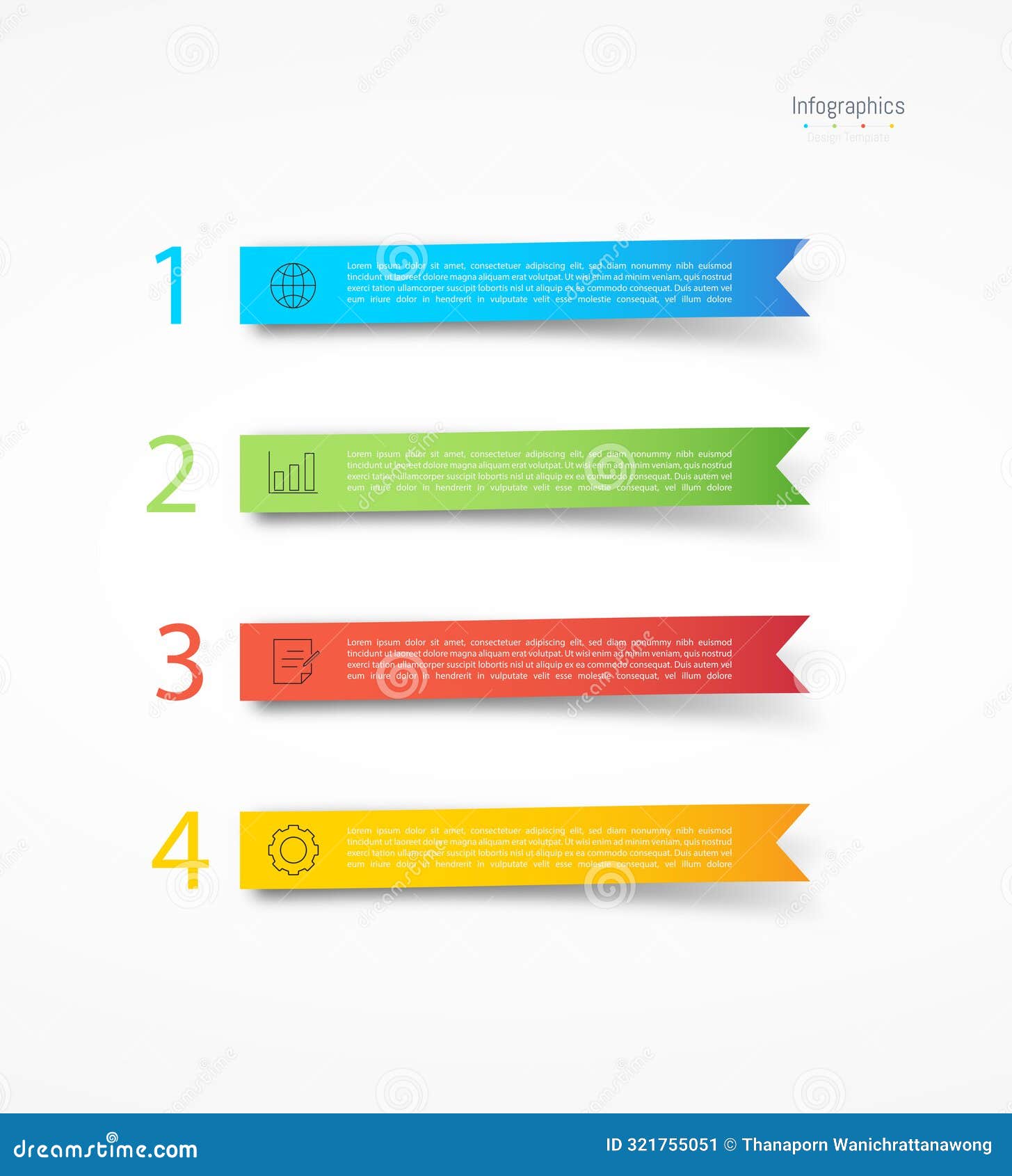 Infographic 4 Options Design Elements for Your Business Data. Vector ...