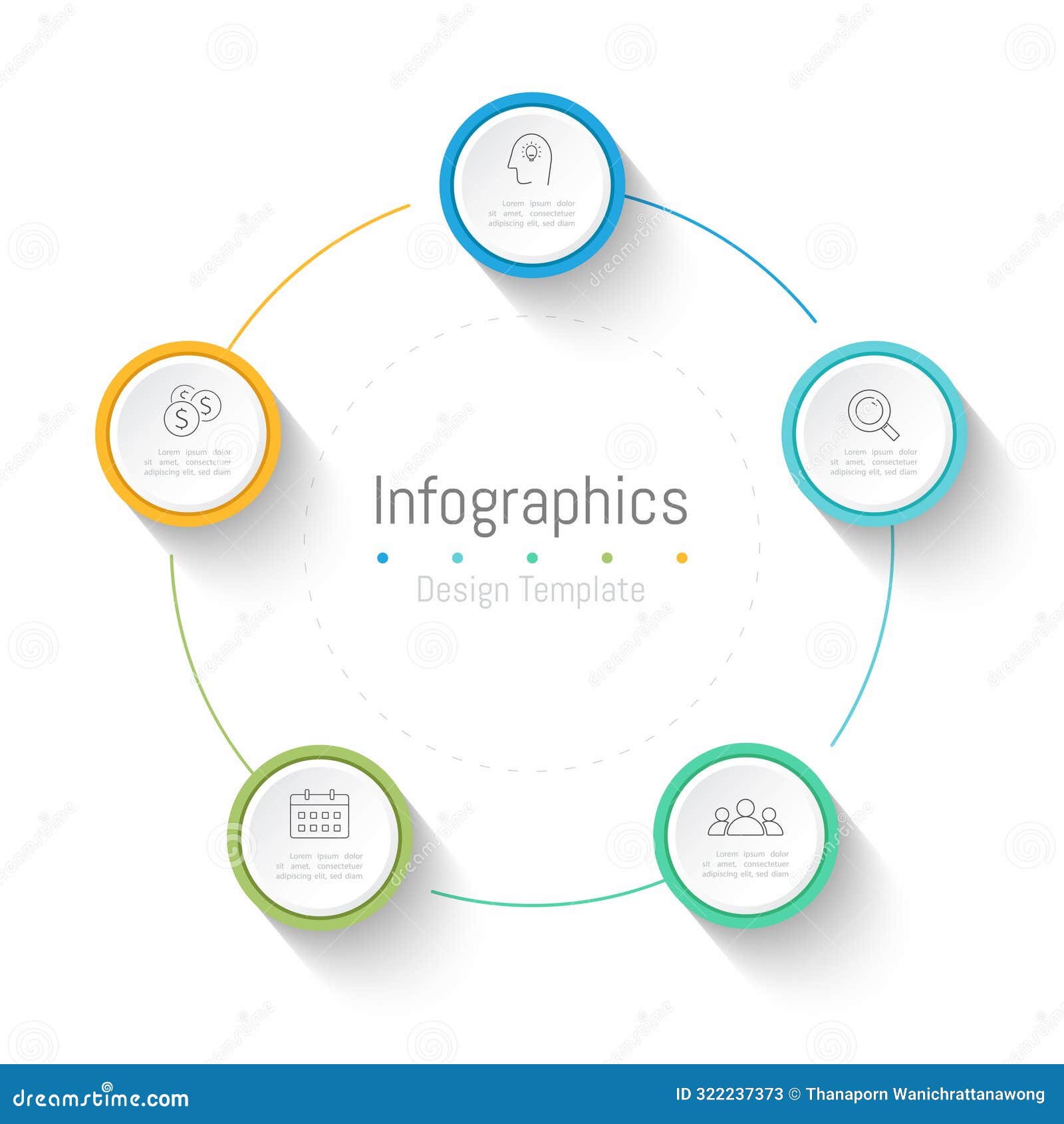 Infographic 5 Options Design Elements for Your Business Data. Vector ...