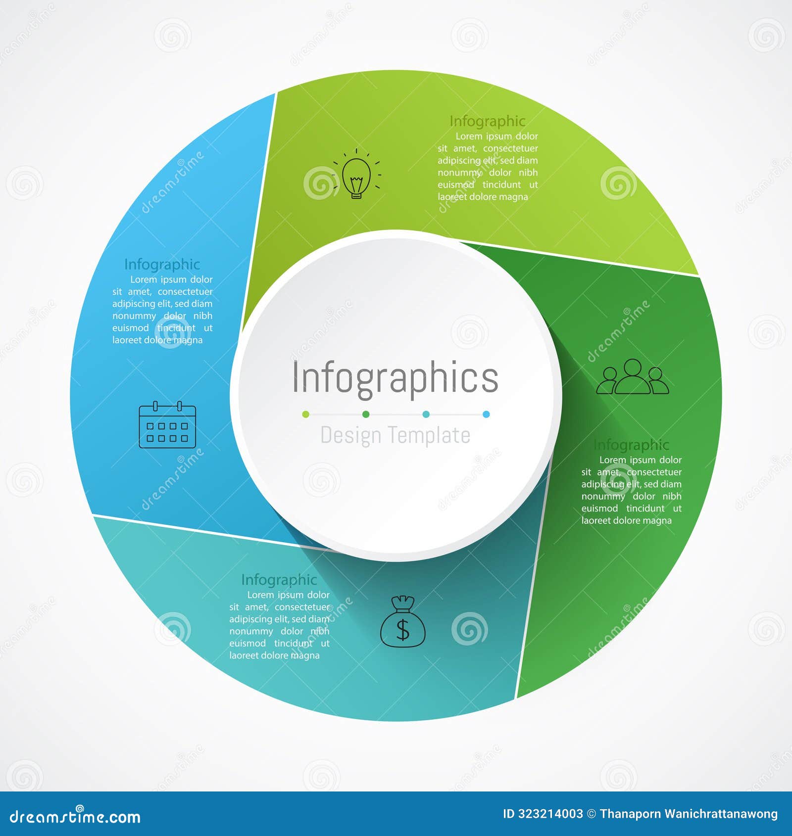 Infographic 4 Options Design Elements for Your Business Data. Vector ...