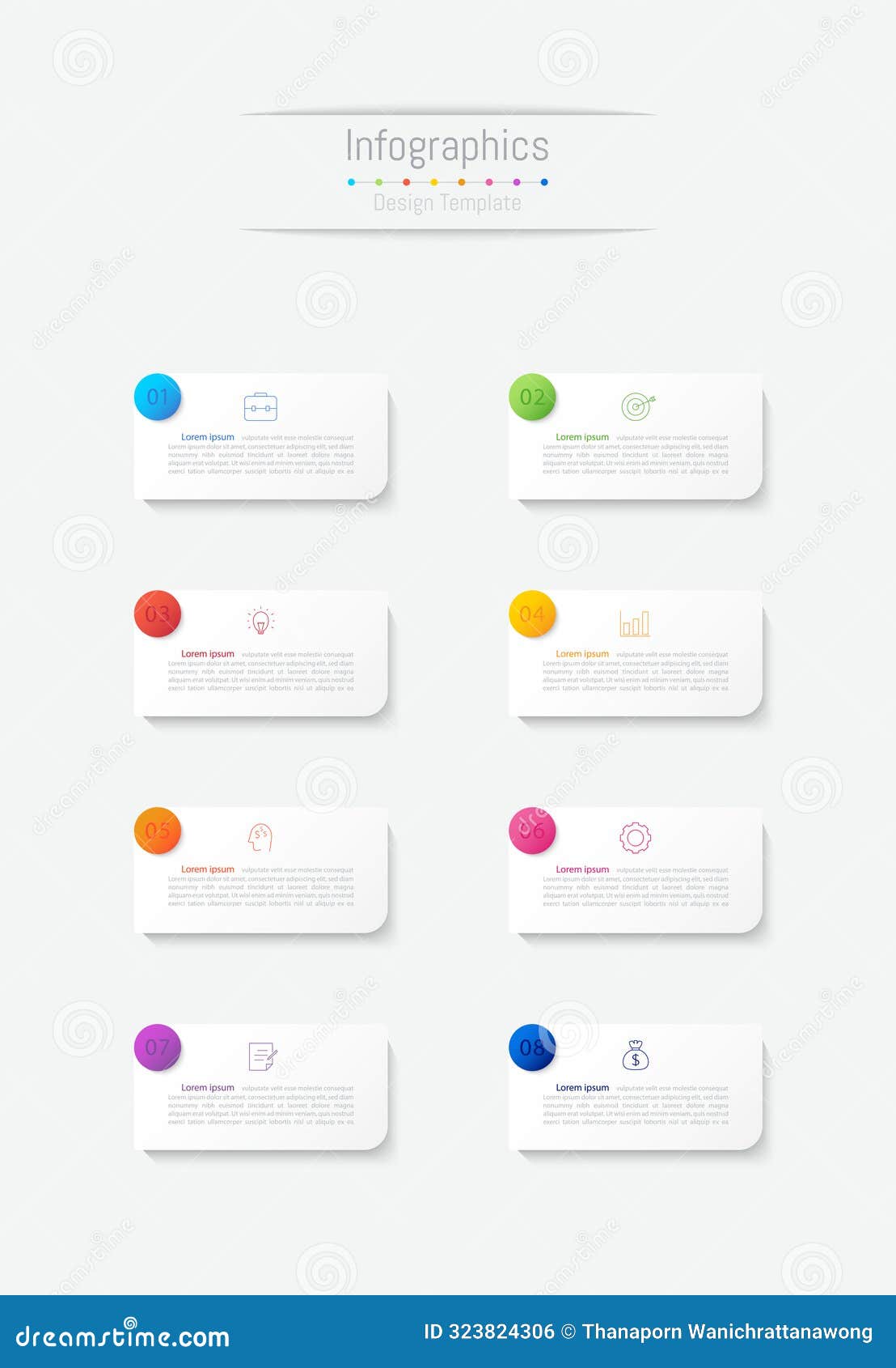 Infographic 8 Options Design Elements for Your Business Data. Vector ...