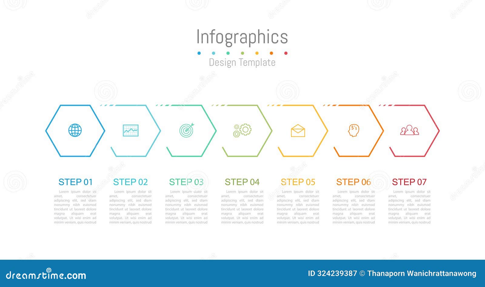 Infographic 7 Options Design Elements for Your Business Data. Vector ...