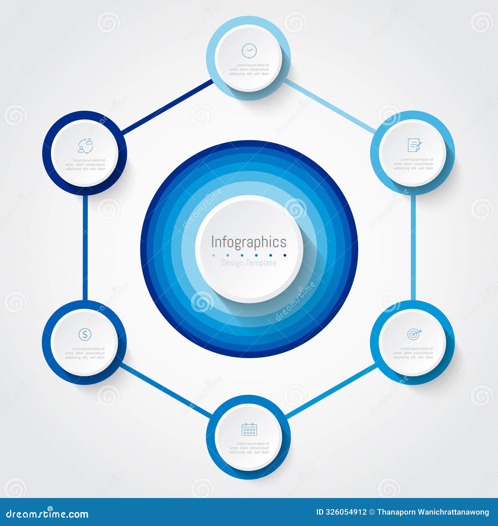 Infographic 6 Options Design Elements for Your Business Data. Vector ...