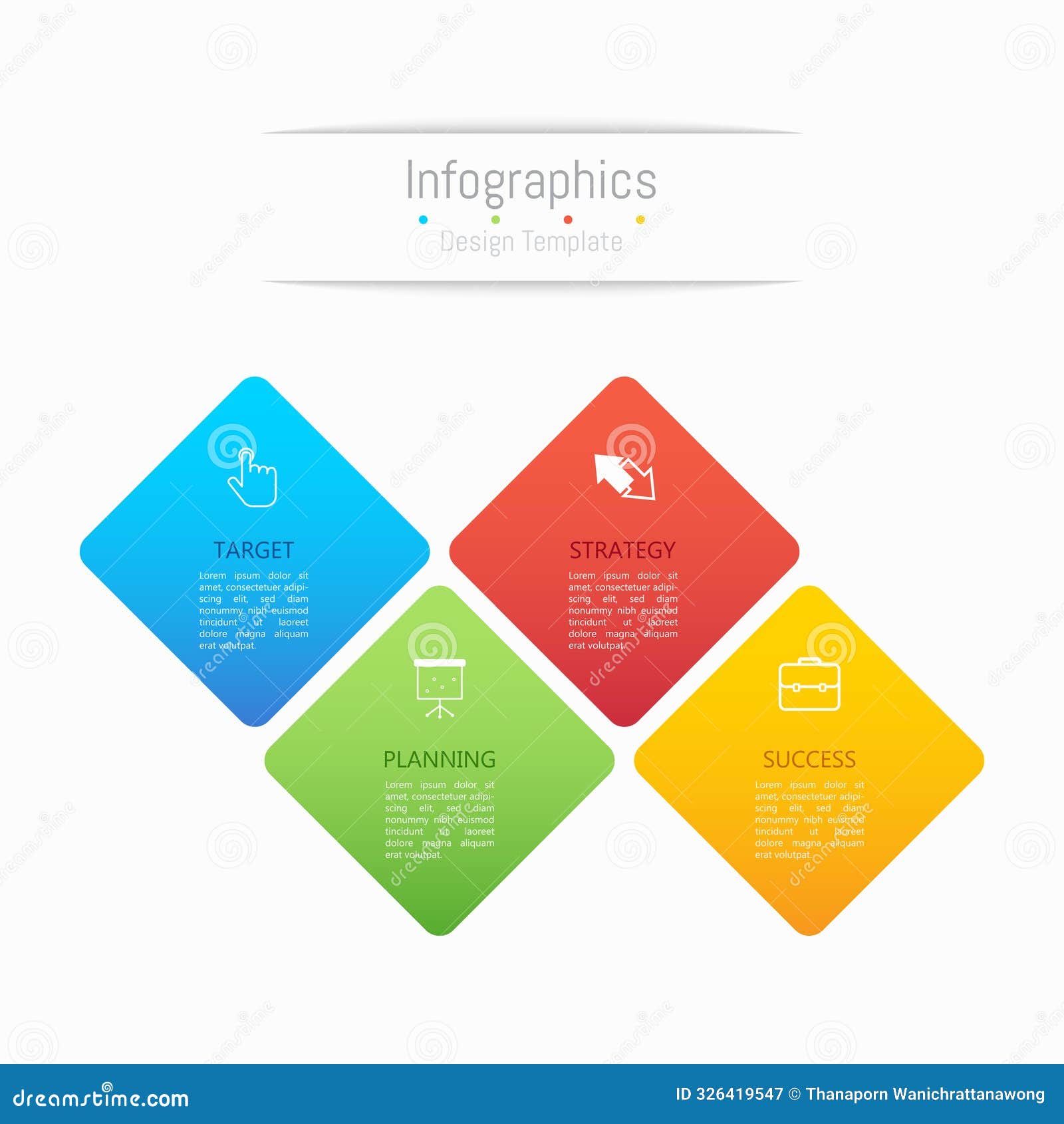 Infographic 4 Options Design Elements for Your Business Data. Vector ...