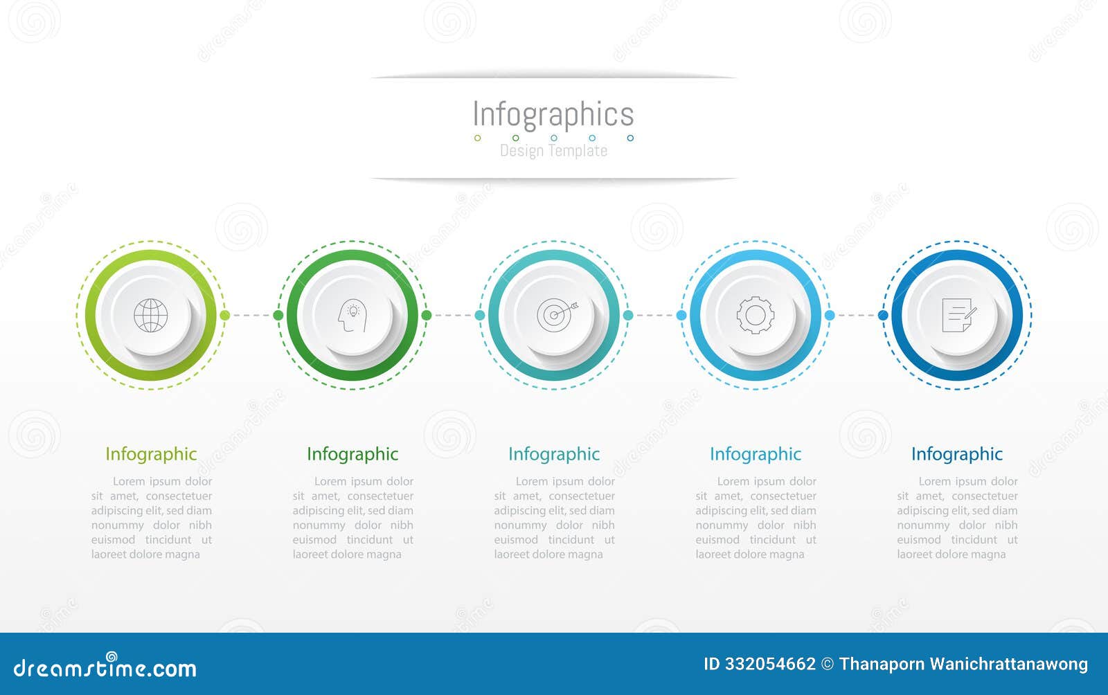 Infographic 5 Options Design Elements for Your Business Data. Vector ...