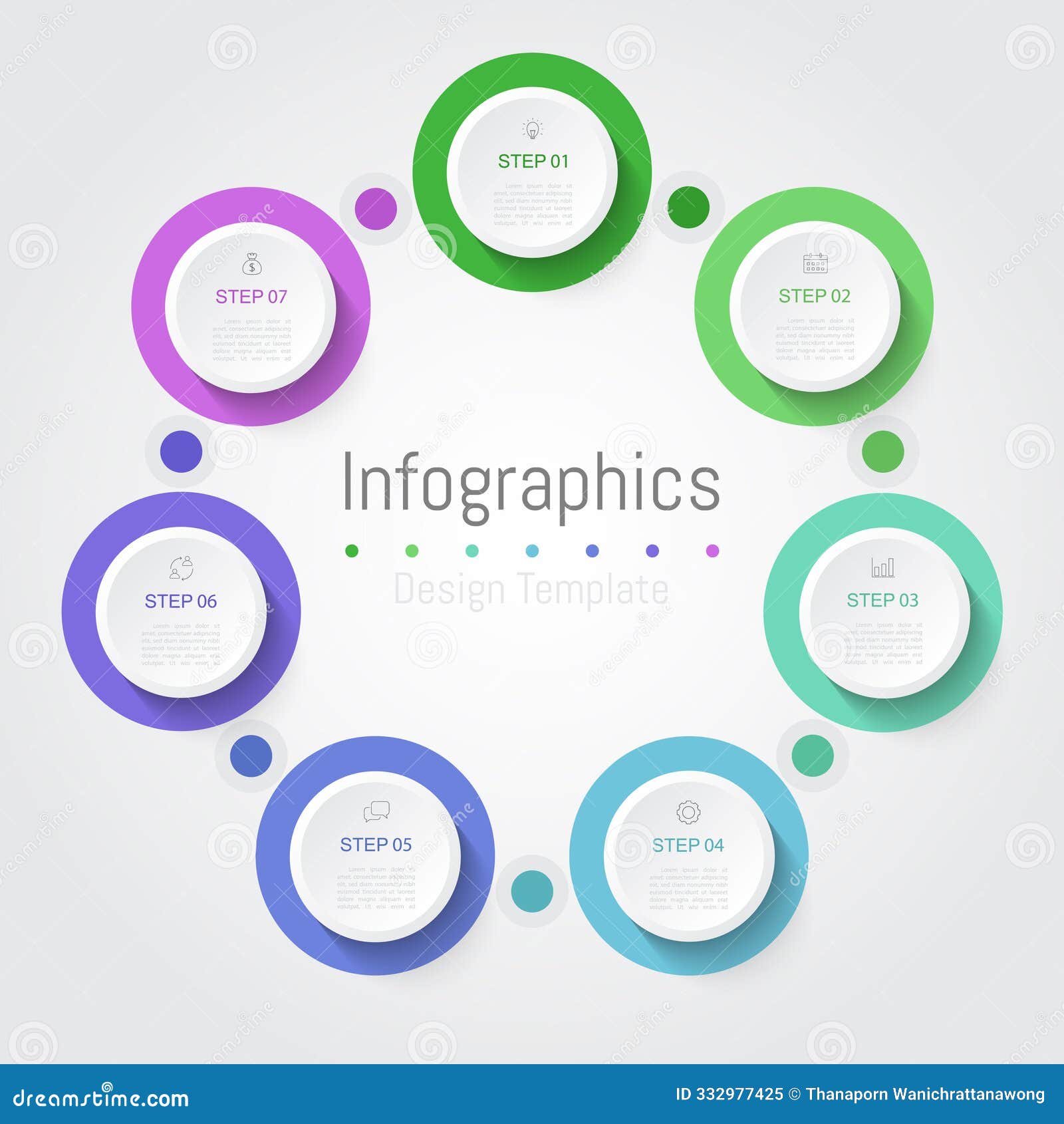 Infographic 7 Options Design Elements for Your Business Data. Vector ...
