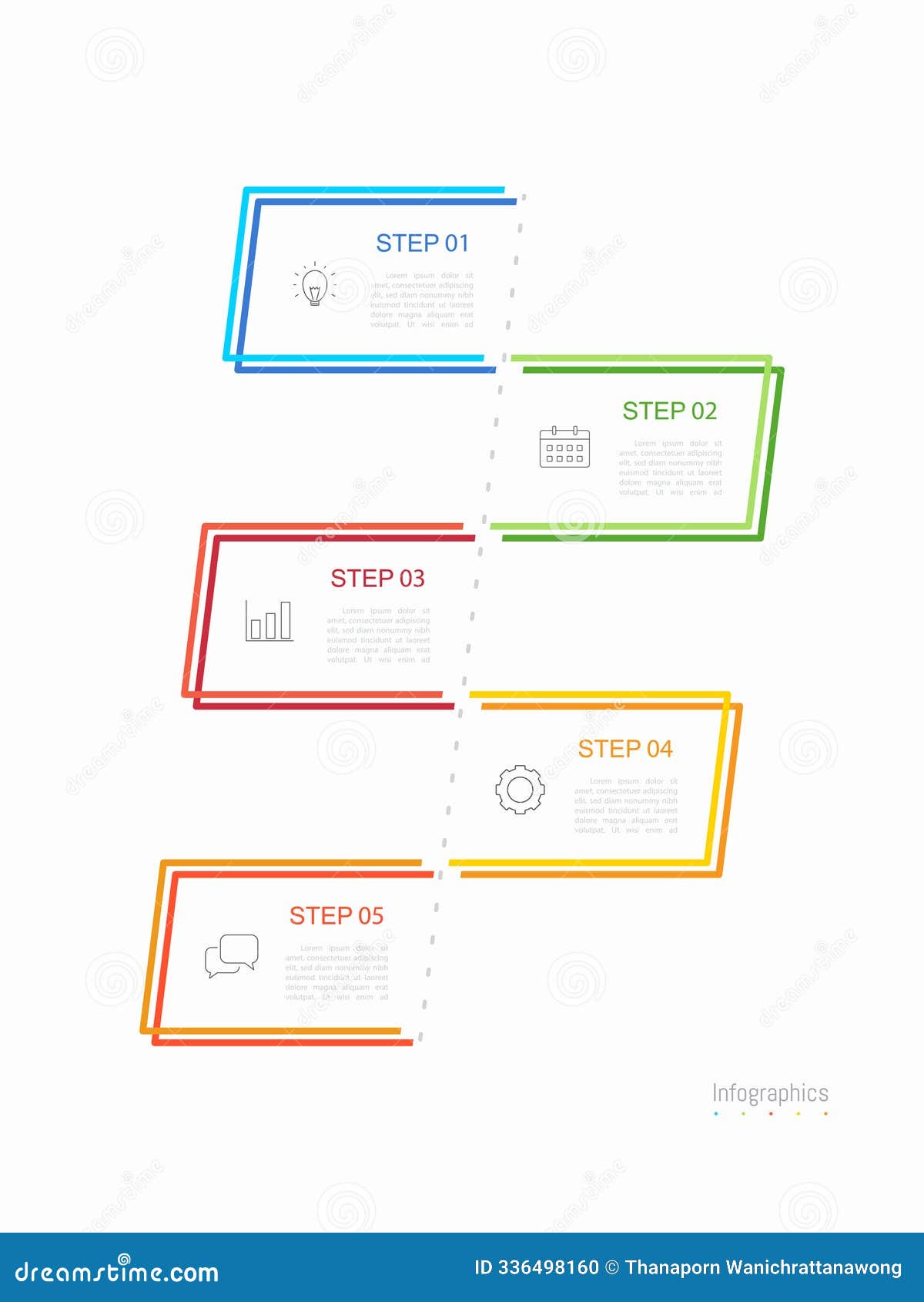 Infographic 5 Options Design Elements for Your Business Data. Vector ...