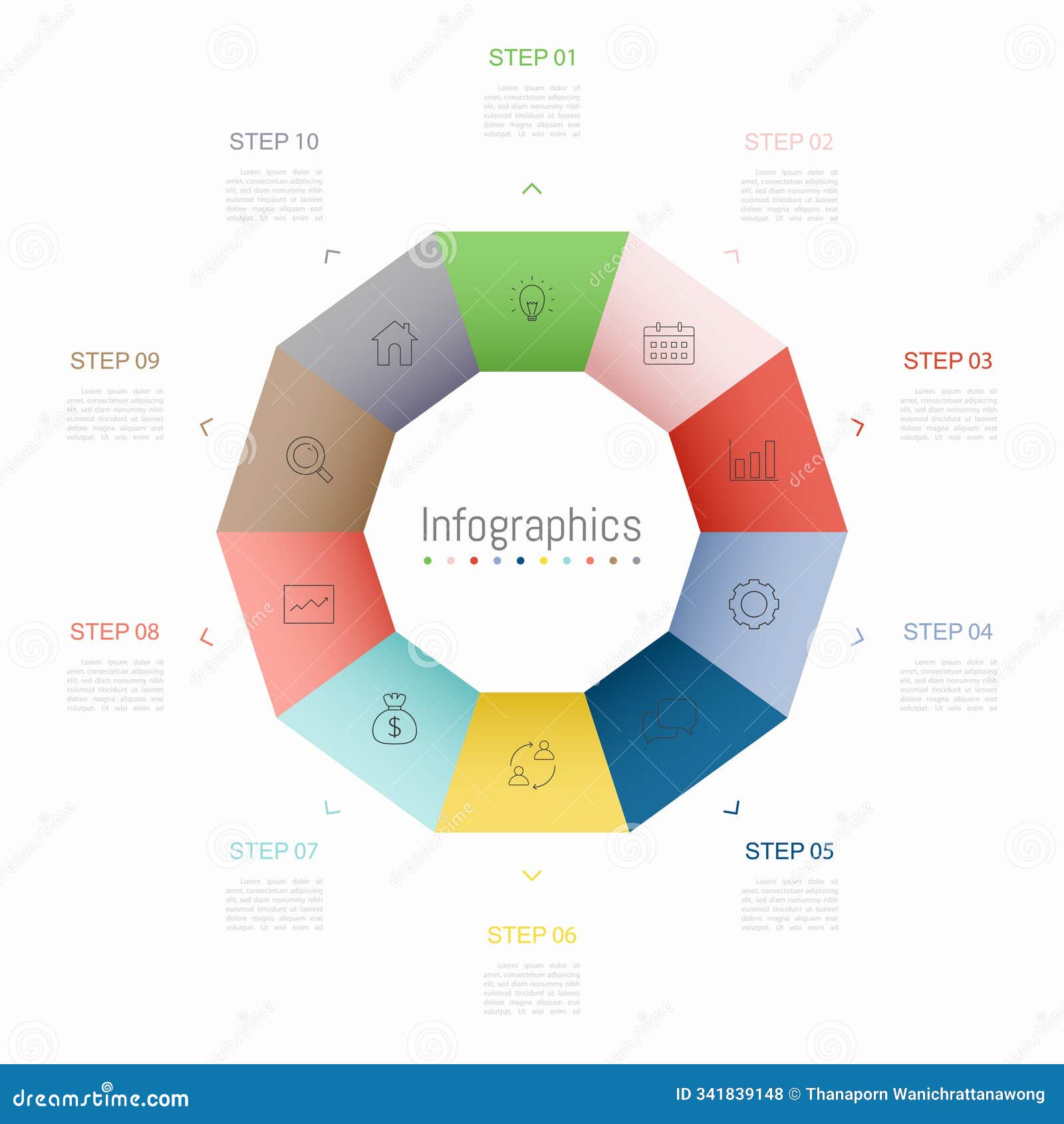 Infographic 10 Options Design Elements for Your Business Data. Vector ...