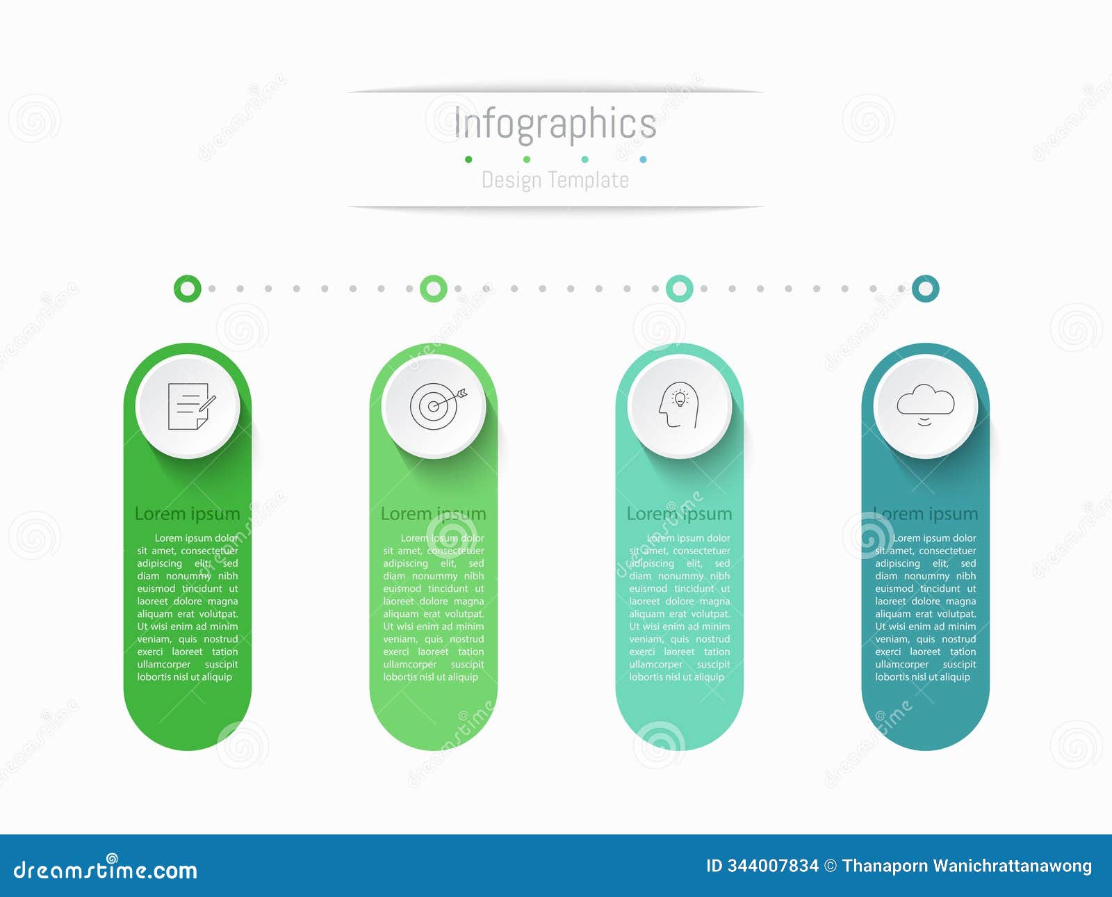 Infographic 4 Options Design Elements for Your Business Data. Vector ...