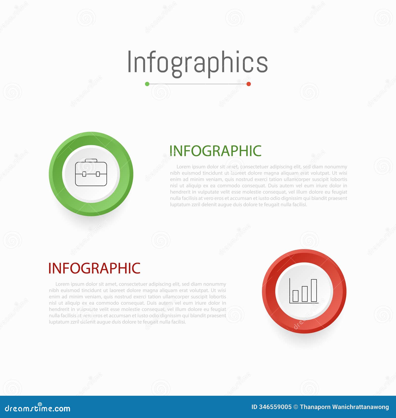 Infographic 2 Options Design Elements for Your Business Data. Vector ...