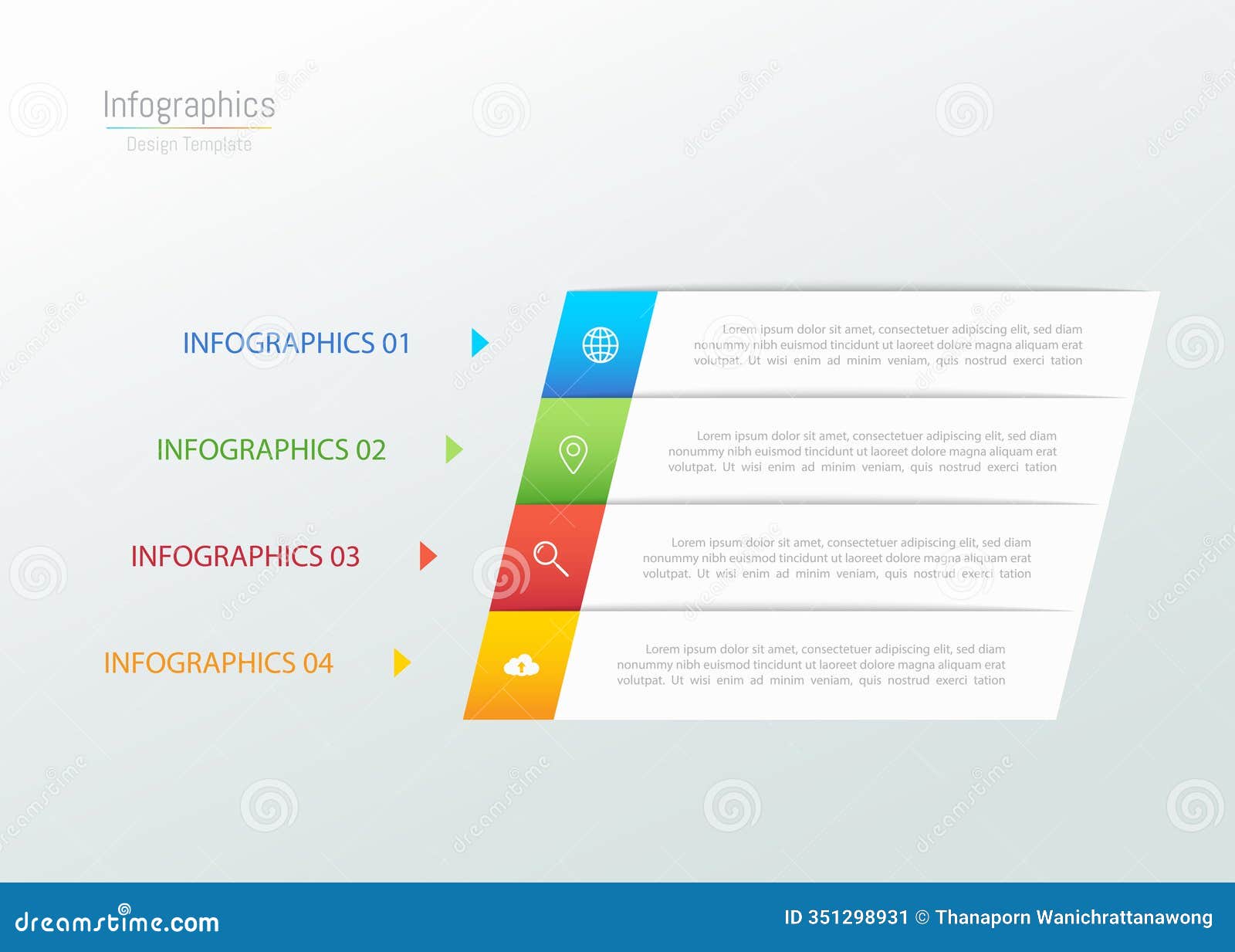 Infographic 4 Options Design Elements for Your Business Data. Vector ...