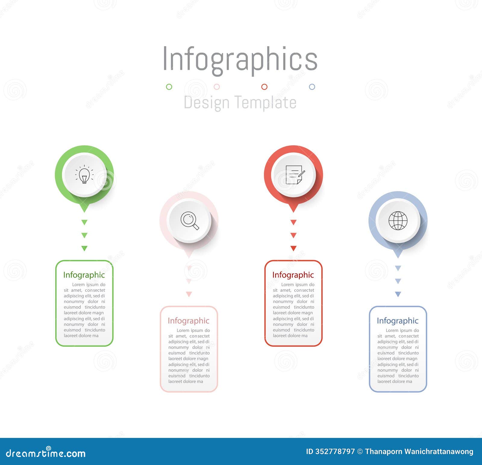 Infographic 4 Options Design Elements for Your Business Data. Vector ...