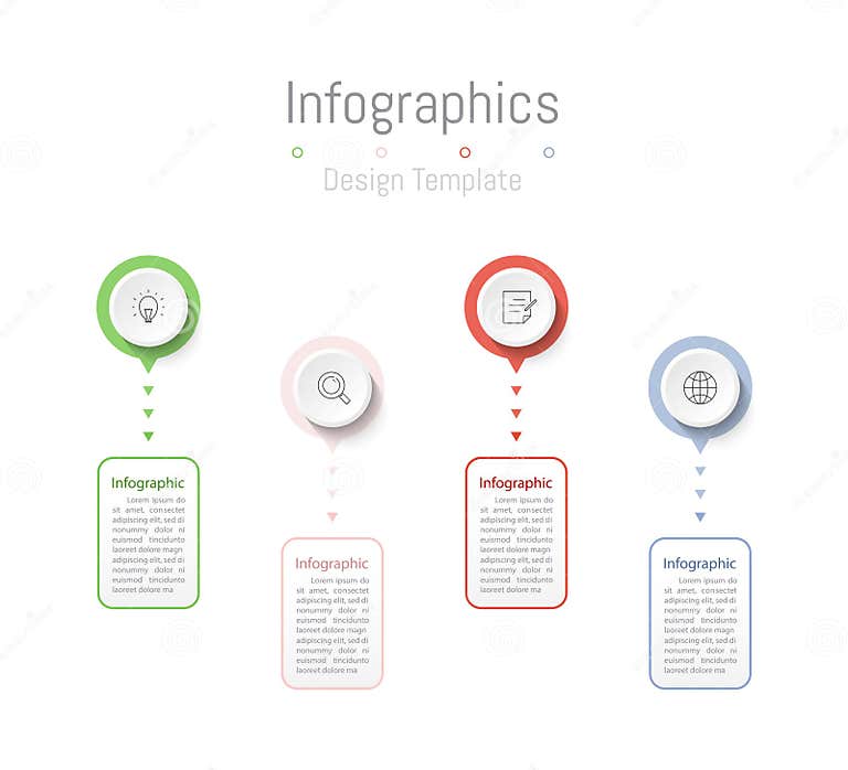 Infographic 4 Options Design Elements for Your Business Data. Vector ...