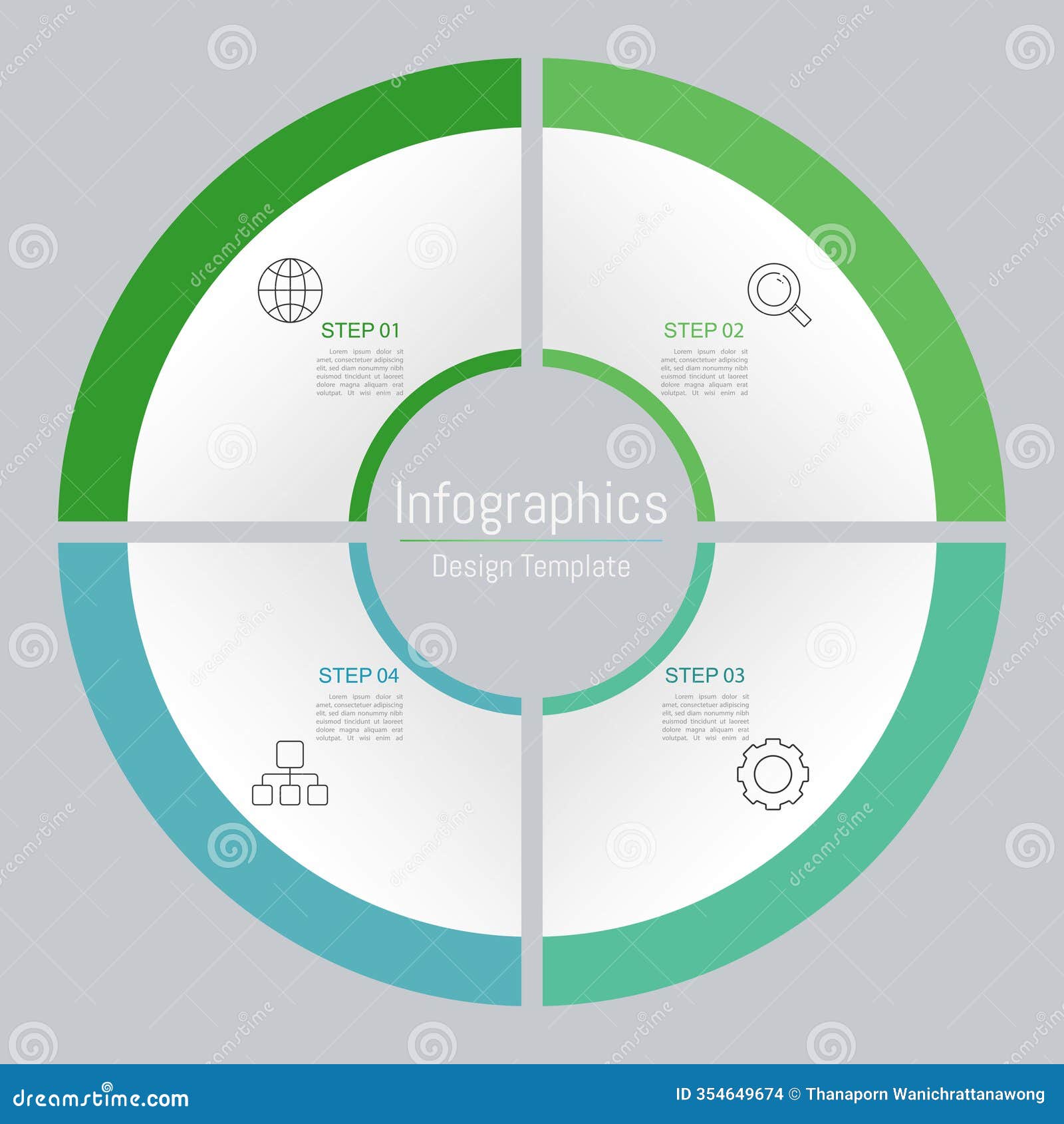 Infographic 4 Options Design Elements for Your Business Data. Vector ...