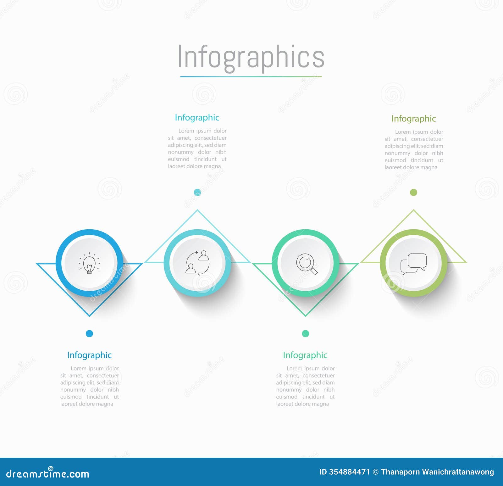 Infographic 4 Options Design Elements for Your Business Data. Vector ...