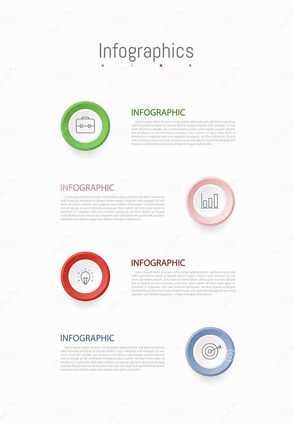 Infographic 4 Options Design Elements for Your Business Data. Vector ...