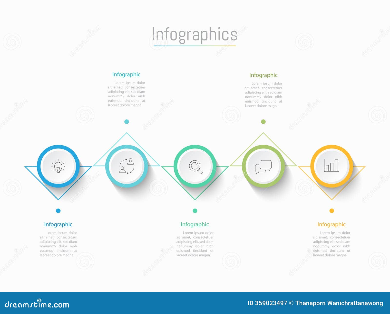 Infographic 5 Options Design Elements for Your Business Data. Vector ...