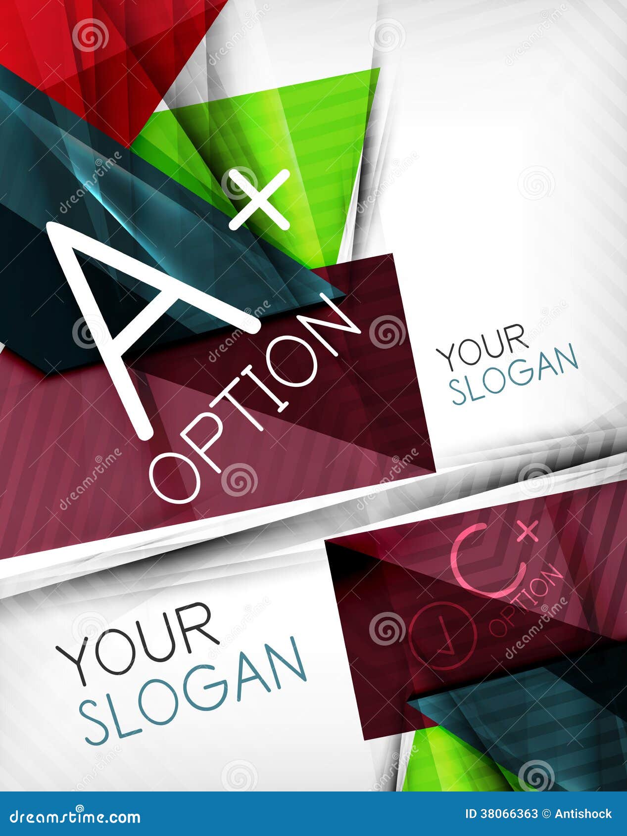 Infographic Options Geometrical Background Design Stock Vector ...