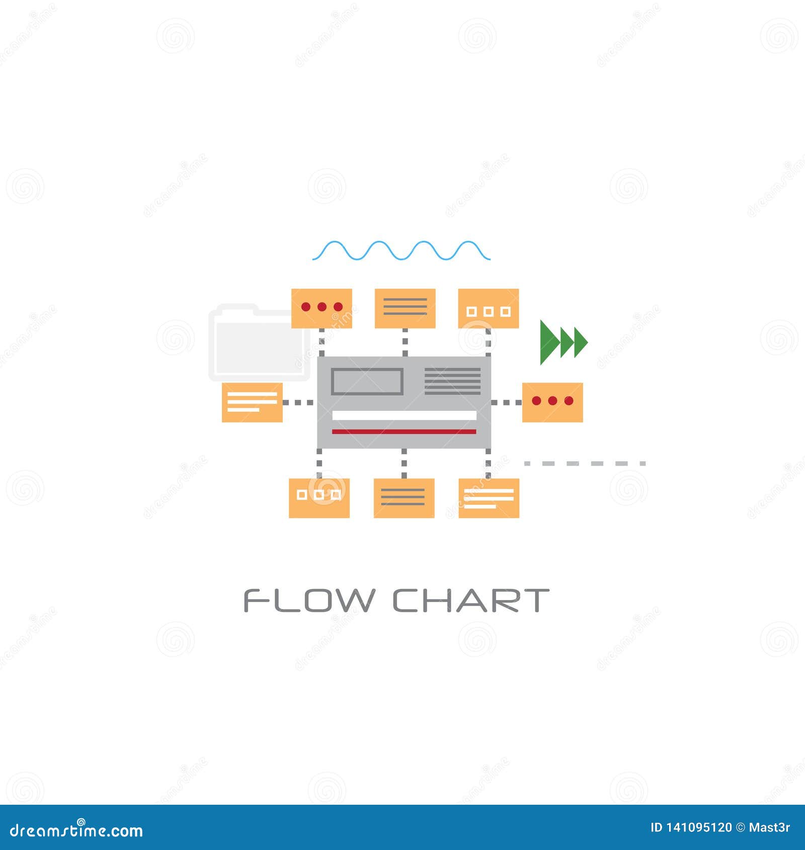 Infographic Organization Data Flow Chart Concept Line Style White ...