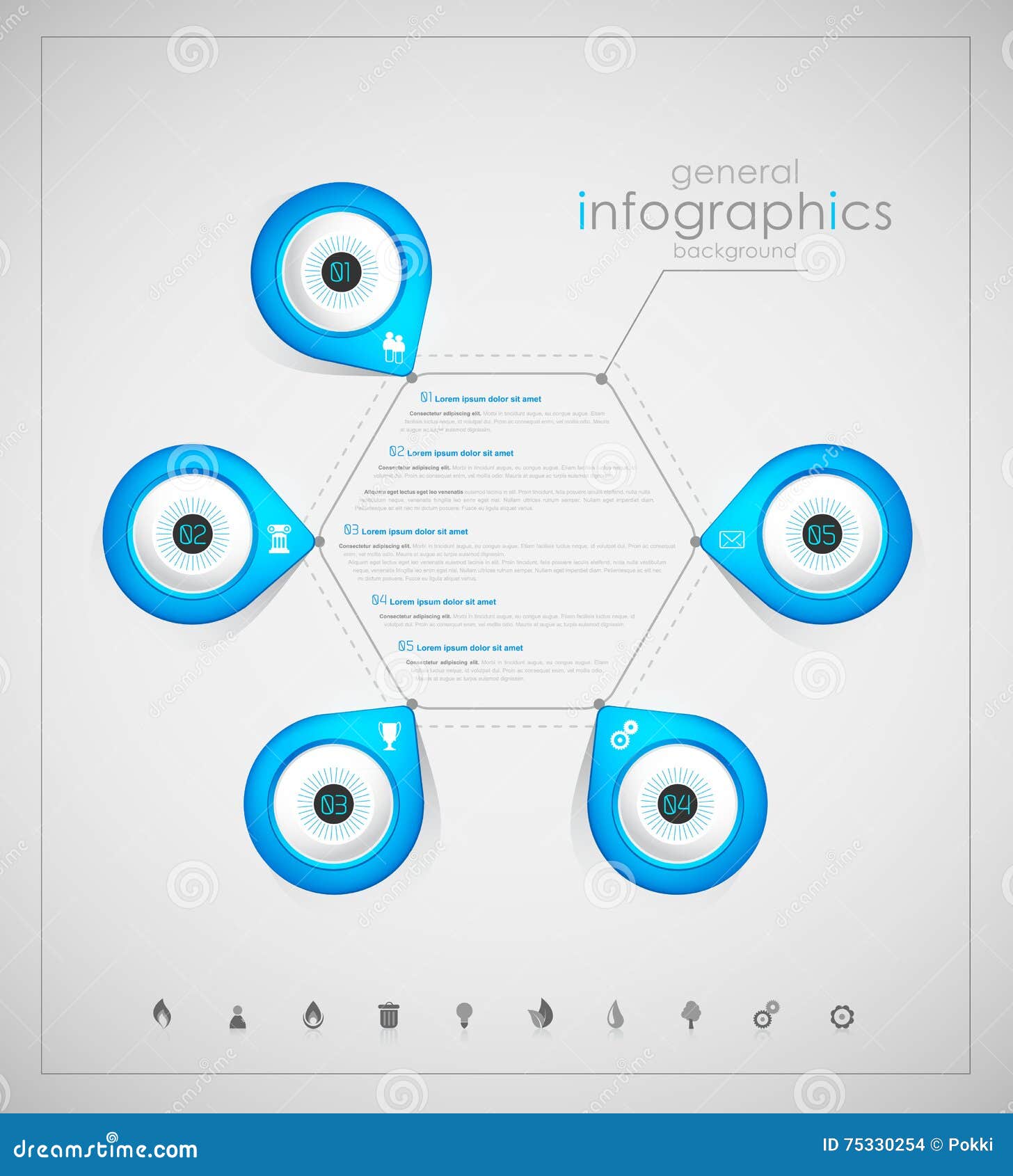 Infographic Overview Design Template Stock Vector - Illustration of ...