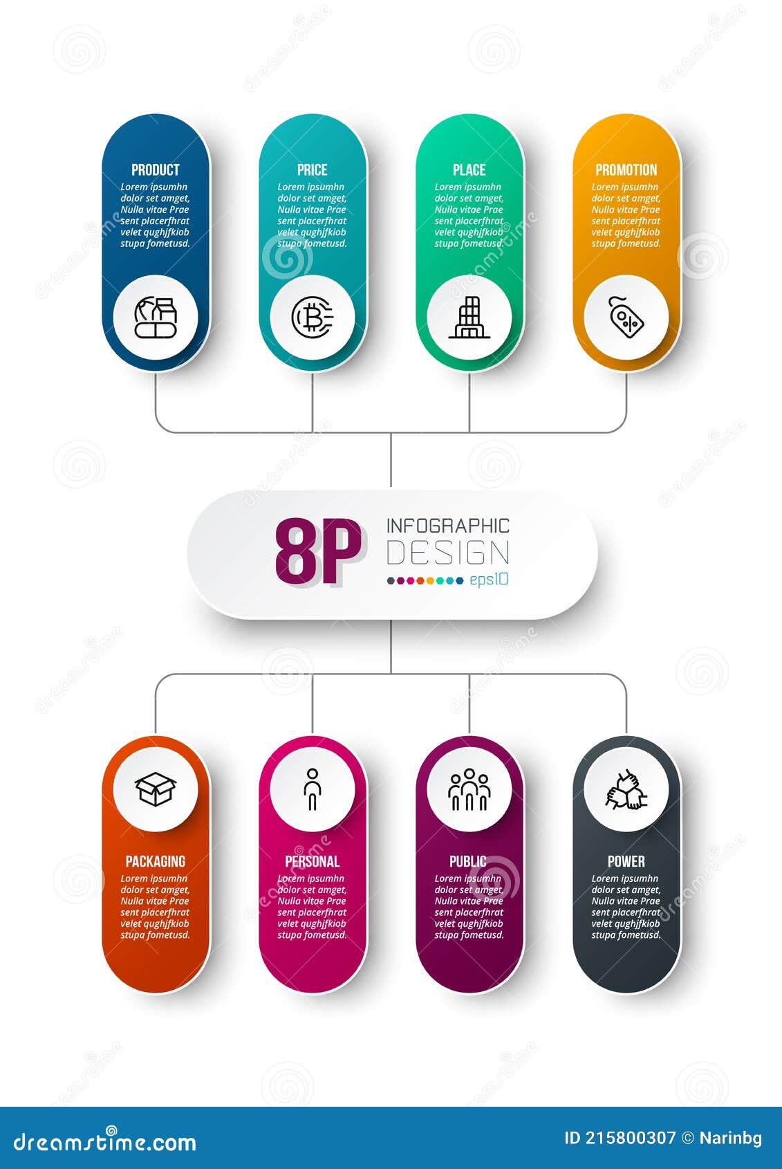 8P Analysis Business or Marketing Infographic Template Stock Vector ...