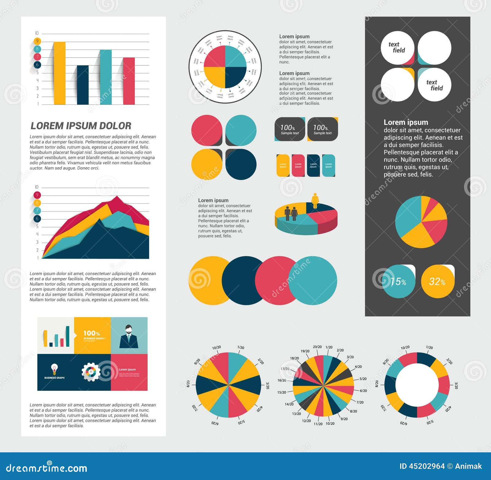 Infographic page template. stock vector. Illustration of layout - 45202964