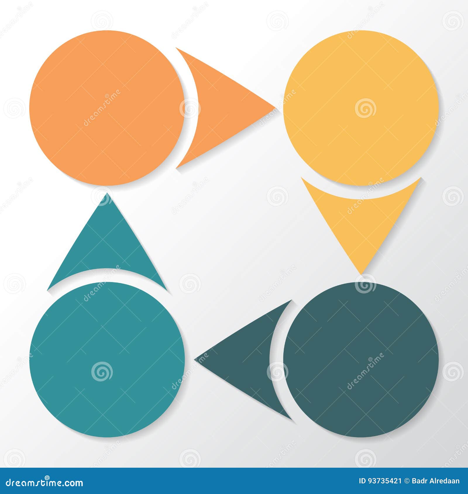Infographic 4 Parts, Pieces, Sections, Options Or Steps. Vector ...